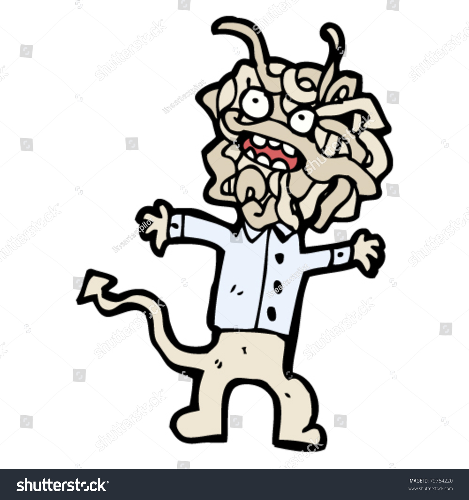 Cartoon Spaghetti Monster Stock Vector (Royalty Free) 79764220