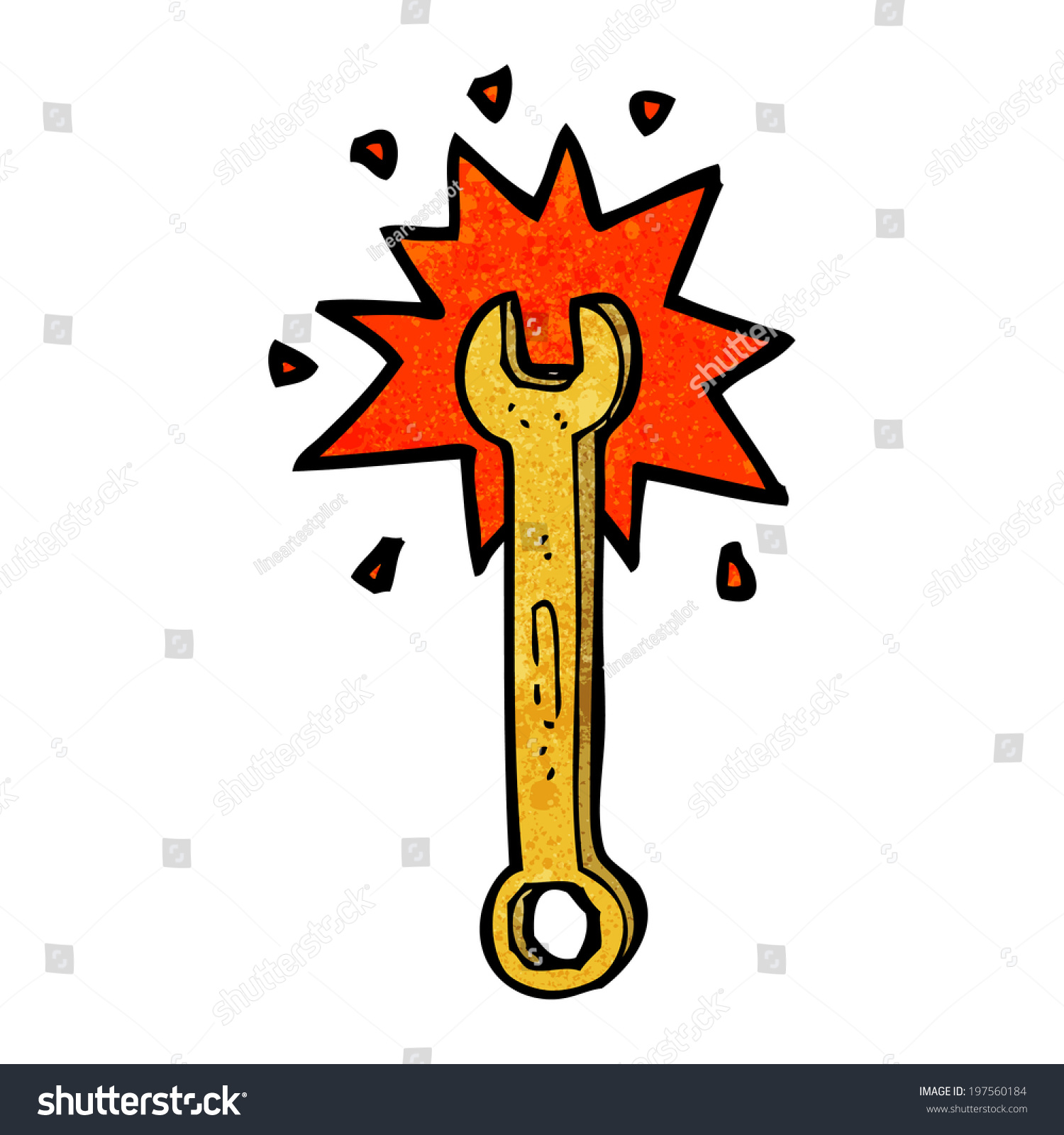 Cartoon Spanner Stock Vector (Royalty Free) 197560184