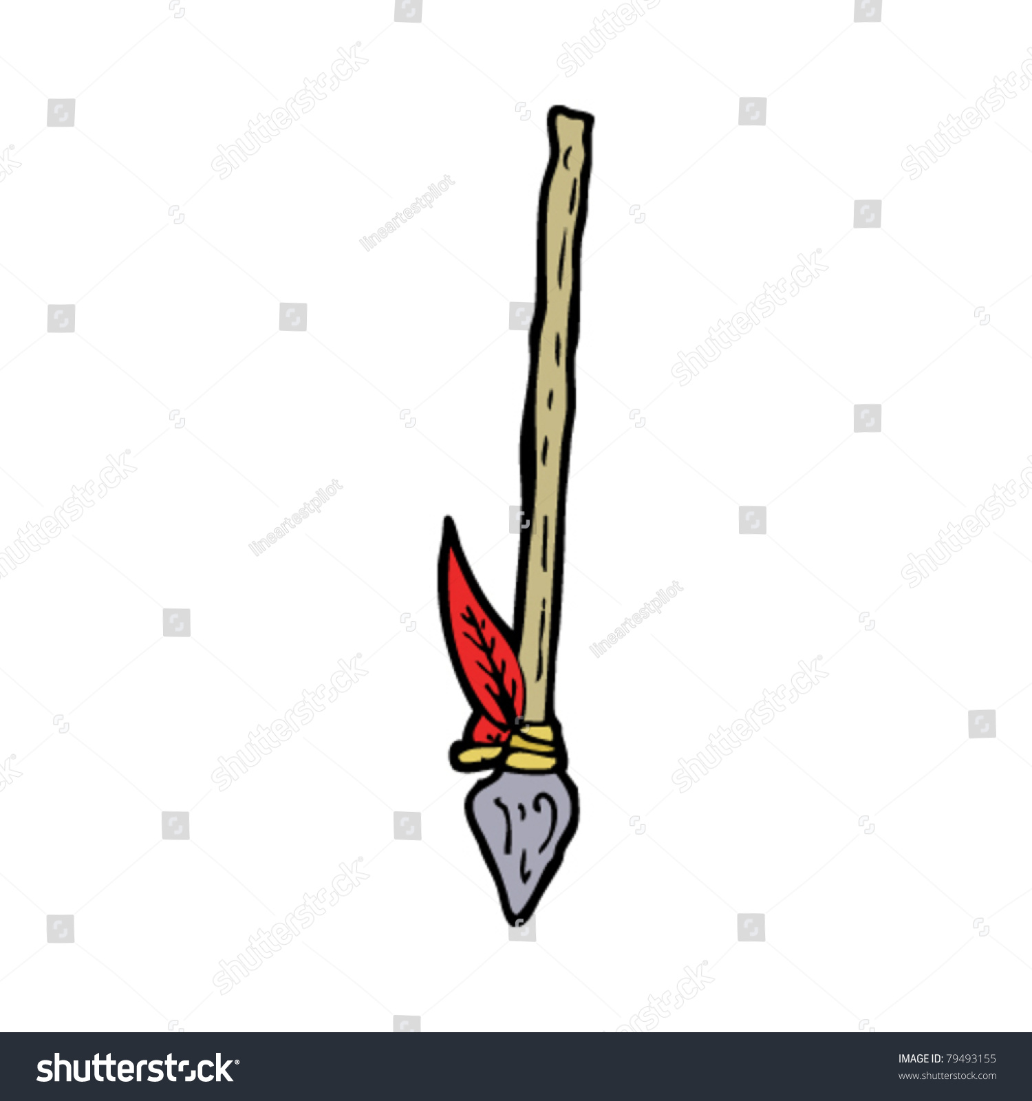 Cartoon Spear Stock Vector Illustration 79493155 : Shutterstock