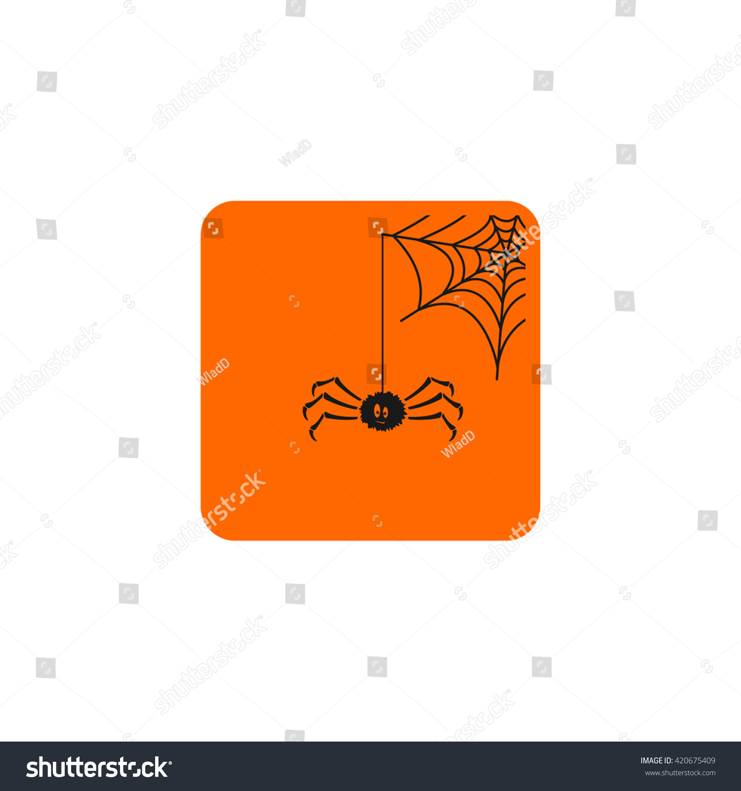 Cartoon Spider Web Stock Vector Royalty Free 420675409