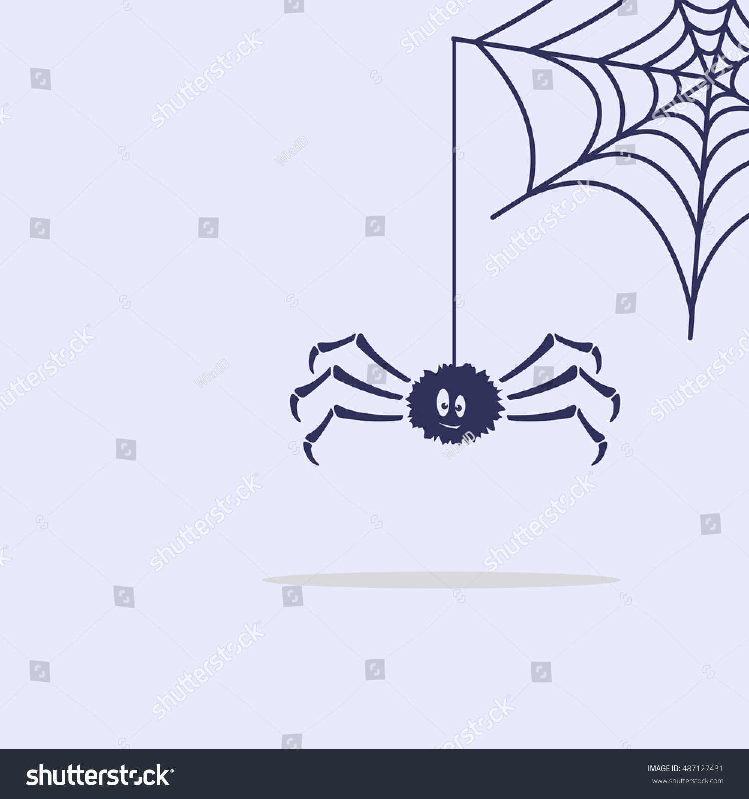 Cartoon Spider Web Vector De Stock Libre De Regalías 487127431 Shutterstock
