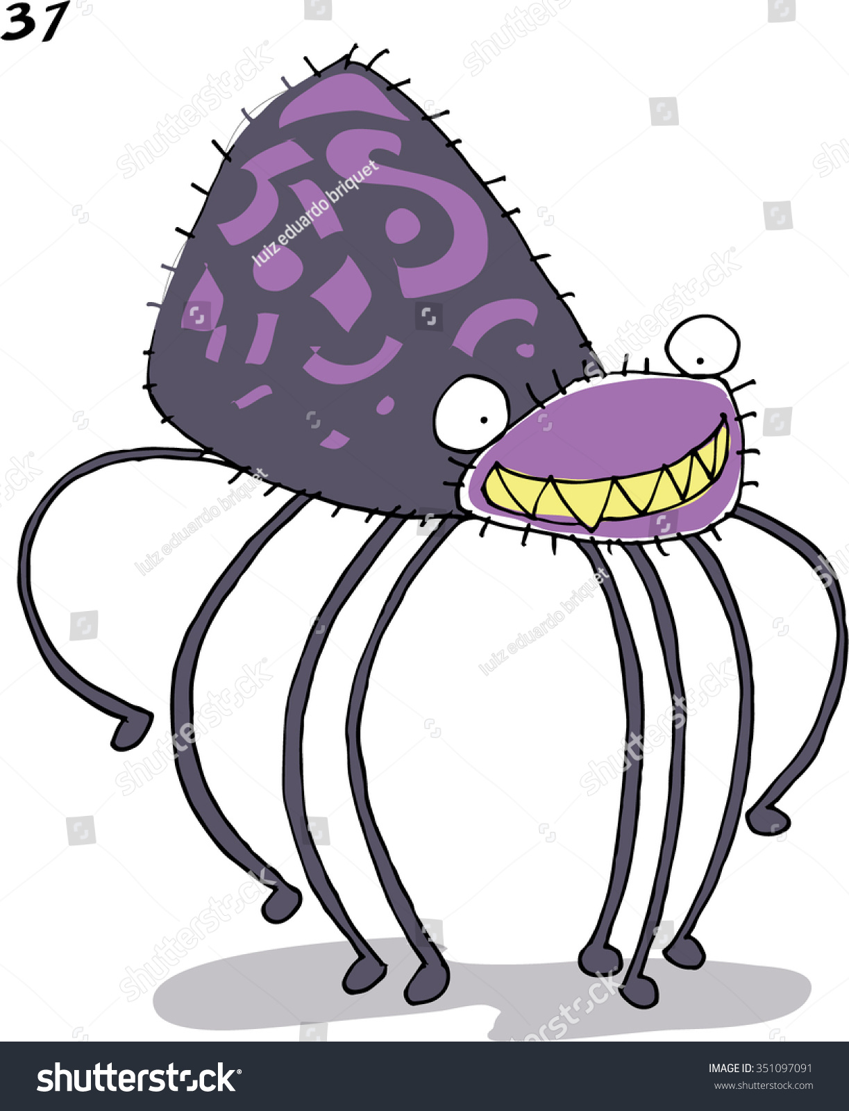 Cartoon Spider Monster Stock Vector (Royalty Free) 351097091 | Shutterstock