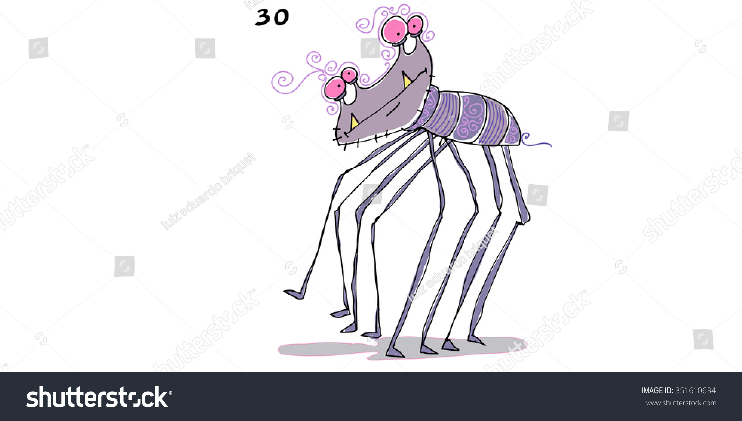 Cartoon Spider Monster: vector de stock (libre de regalías) 351610634 ...
