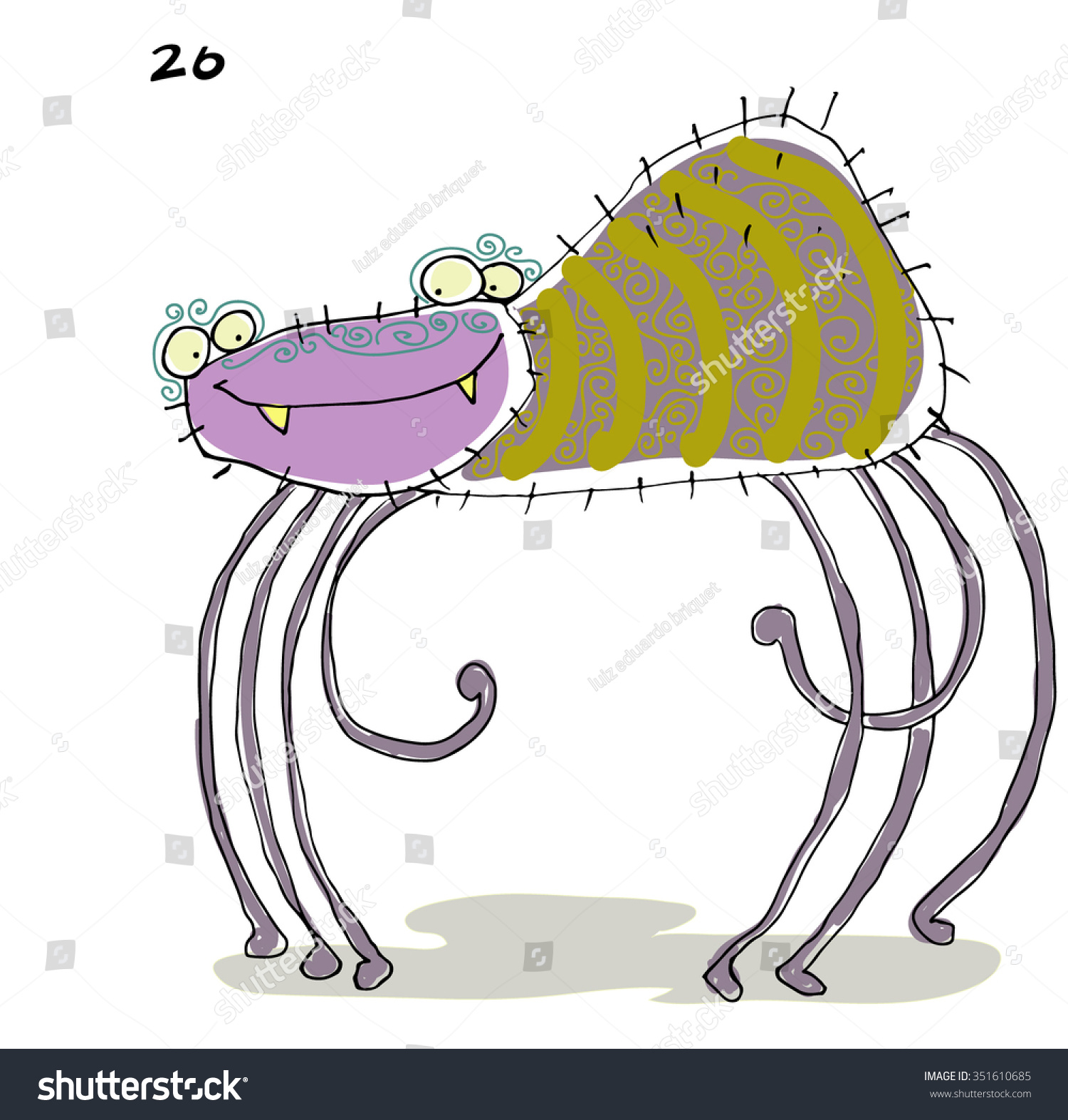 Cartoon Spider Monster Stock Vector (Royalty Free) 351610685 | Shutterstock