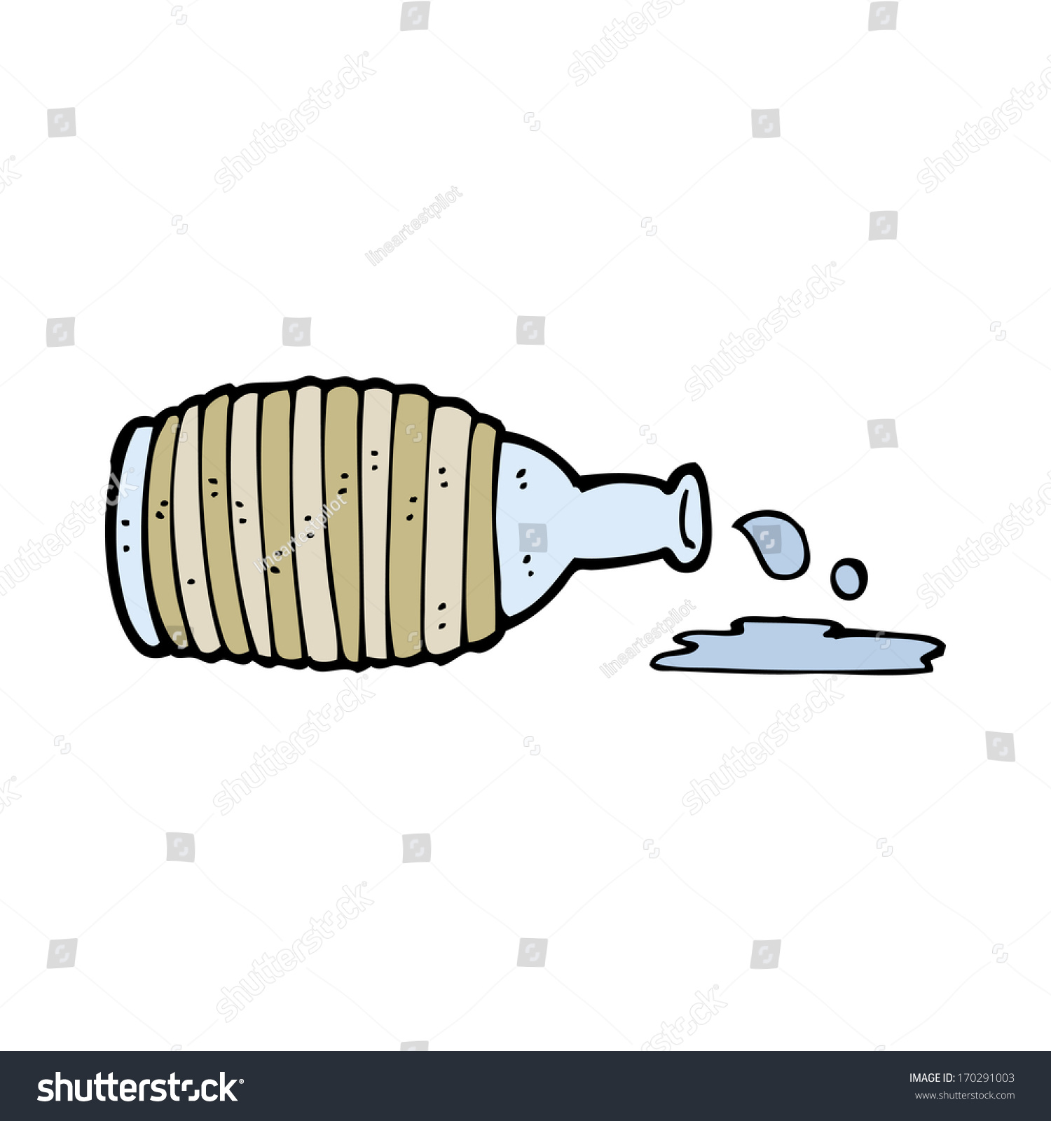 Cartoon Spilled Bottle Stock Vector (Royalty Free) 170291003 | Shutterstock