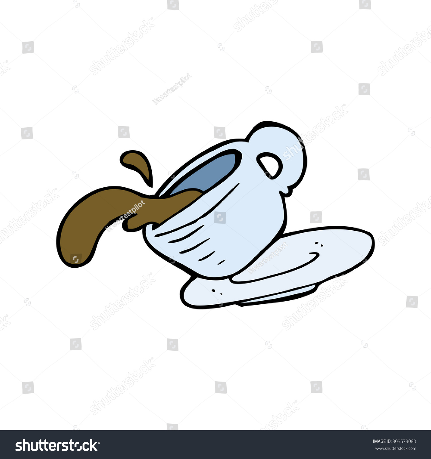 Cartoon Spilled Cofffee Stock Vector (Royalty Free) 303573080 ...