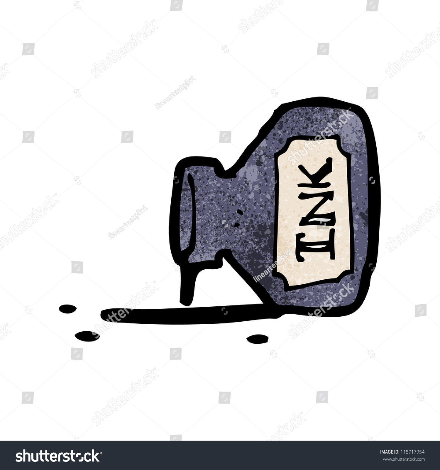 Cartoon Spilled Ink Pot Stock Vector (Royalty Free) 118717954 ...