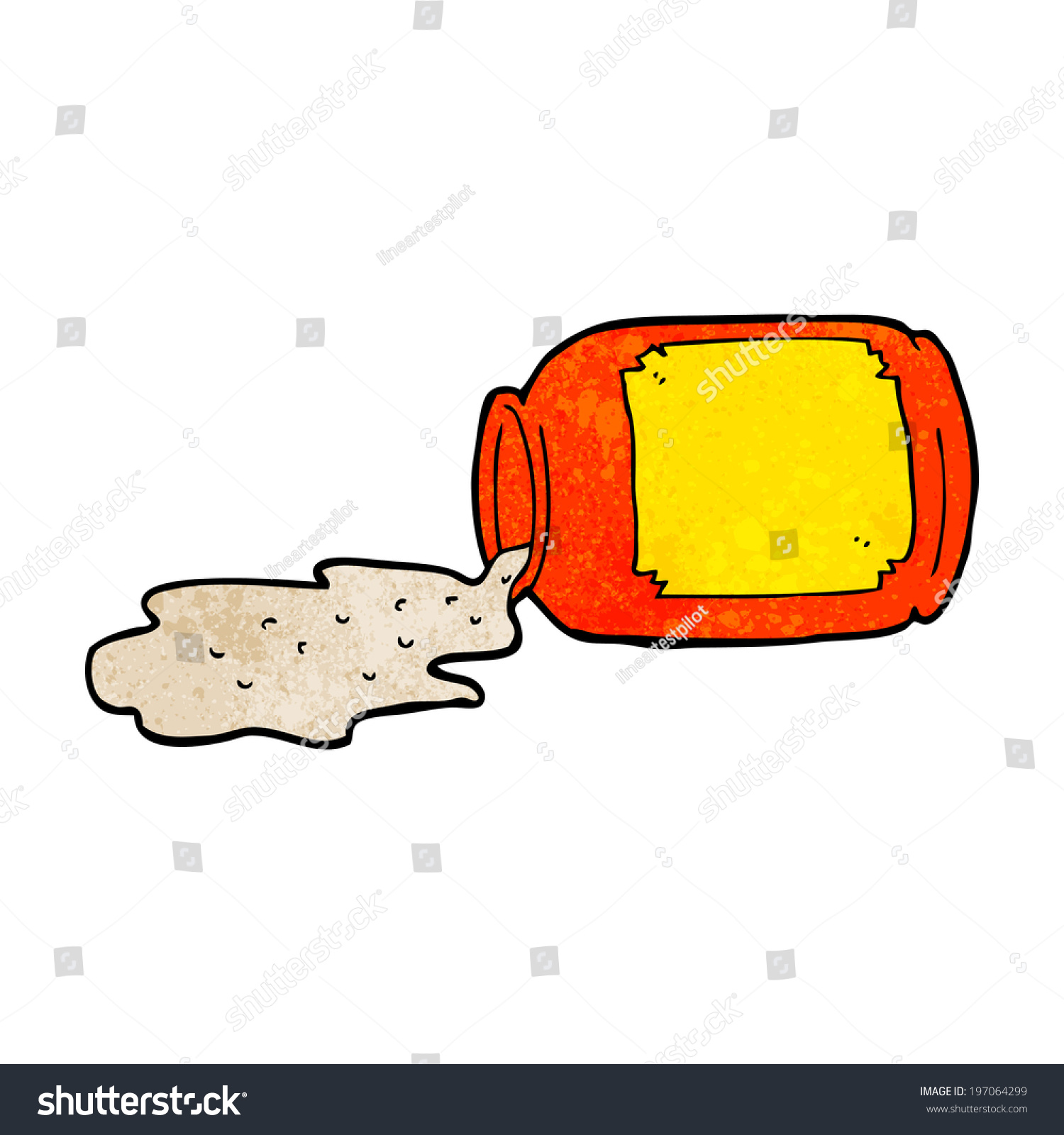 Cartoon Spilled Jar Stock Vector (Royalty Free) 197064299