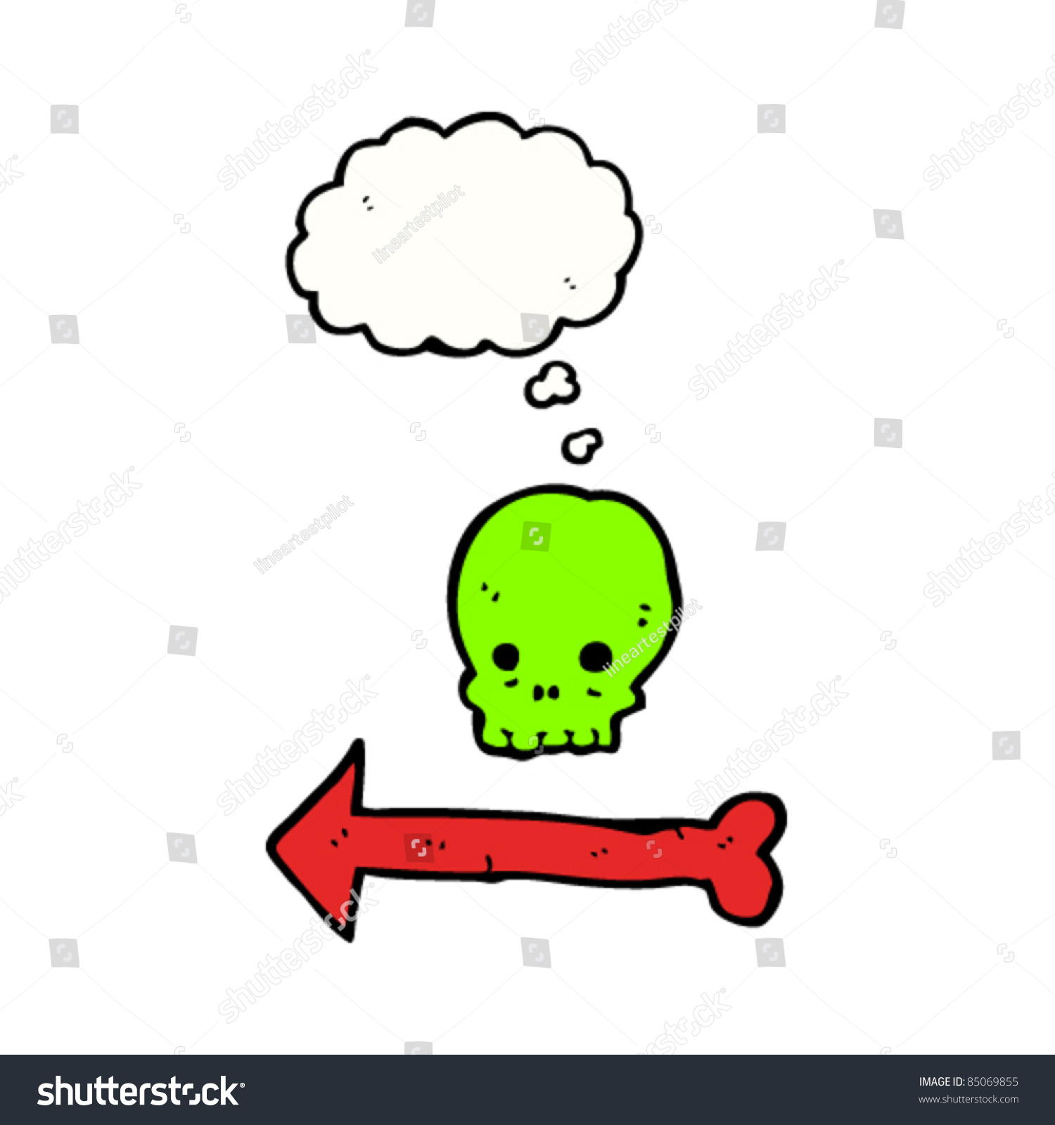 Cartoon Spooky Direction Sign Stock Vector (Royalty Free) 85069855 ...