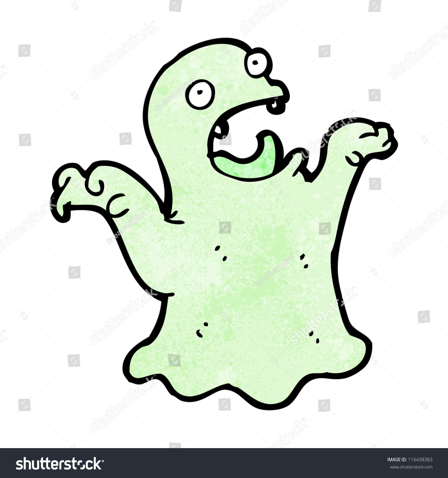 Cartoon Spooky Ghost Stock Vector (Royalty Free) 116438383 | Shutterstock