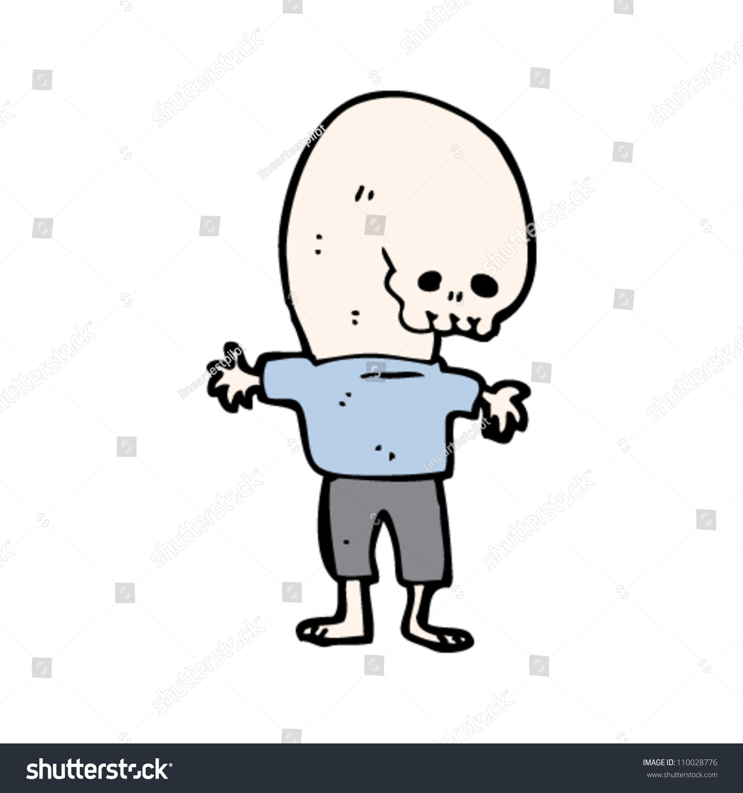 Cartoon Spooky Mutant Boy Stock Vector (Royalty Free) 110028776 ...