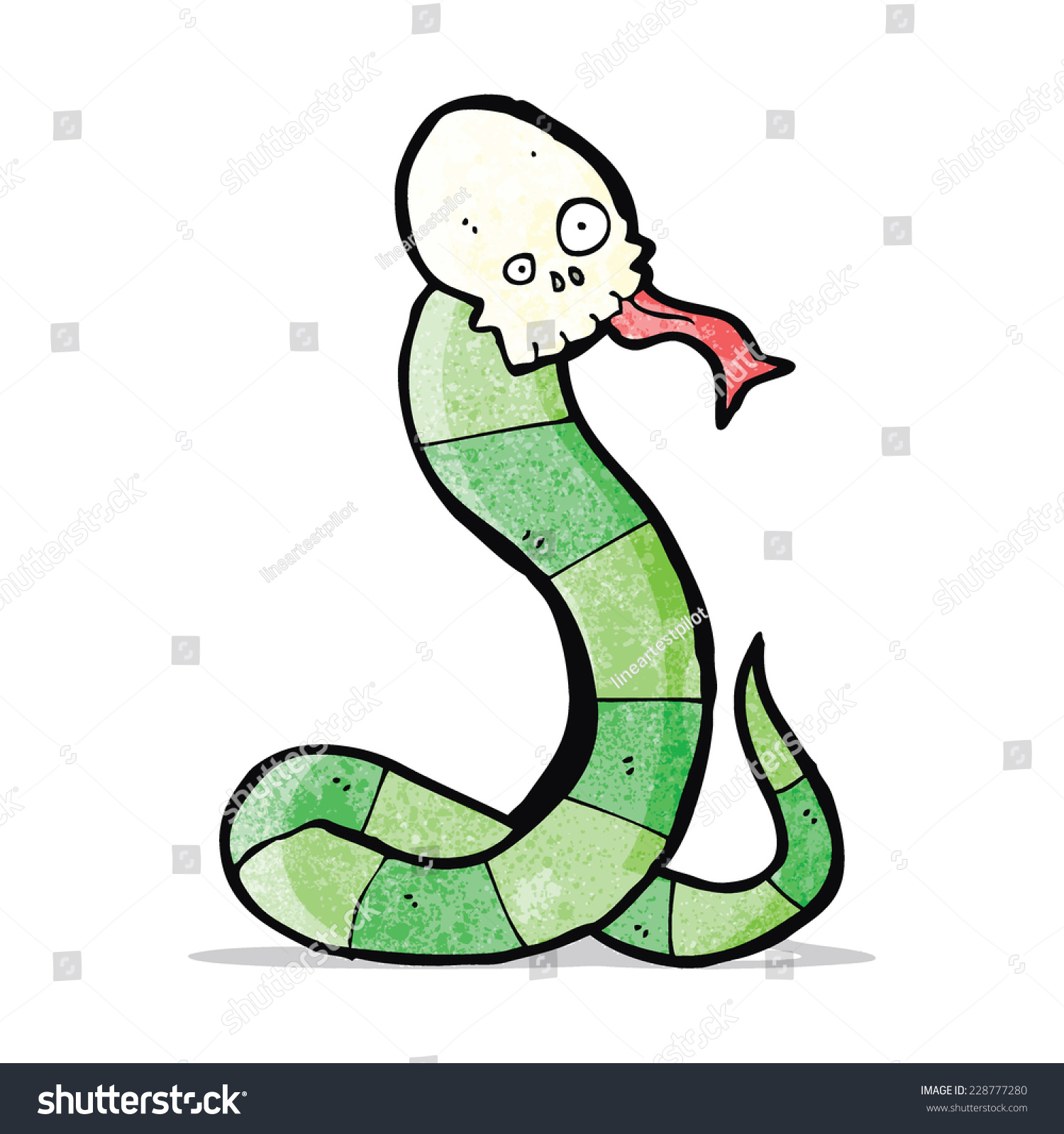 Cartoon Spooky Snake Stock Vector (Royalty Free) 228777280