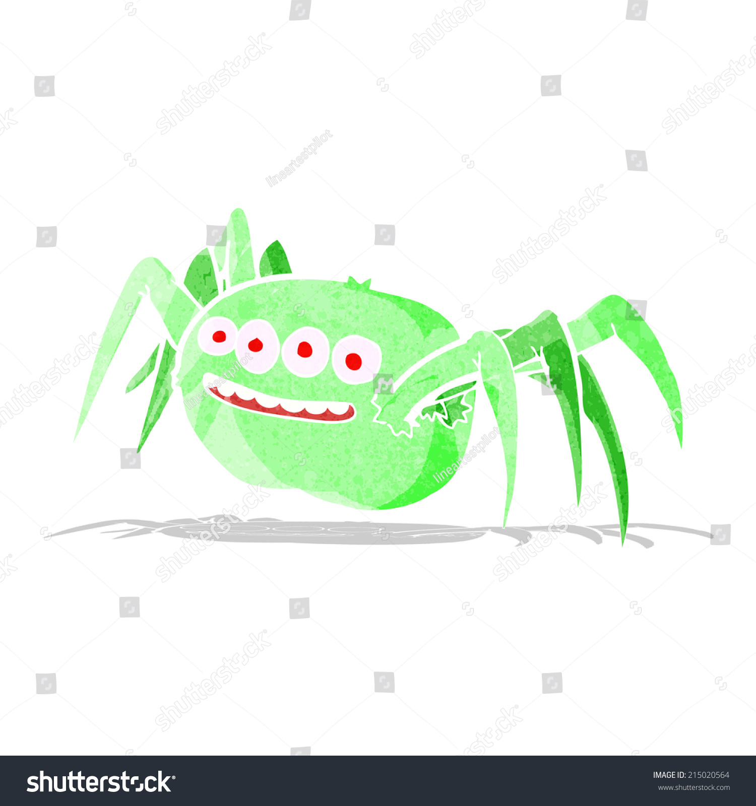 Cartoon Spooky Spider Stock Vector (Royalty Free) 215020564 | Shutterstock