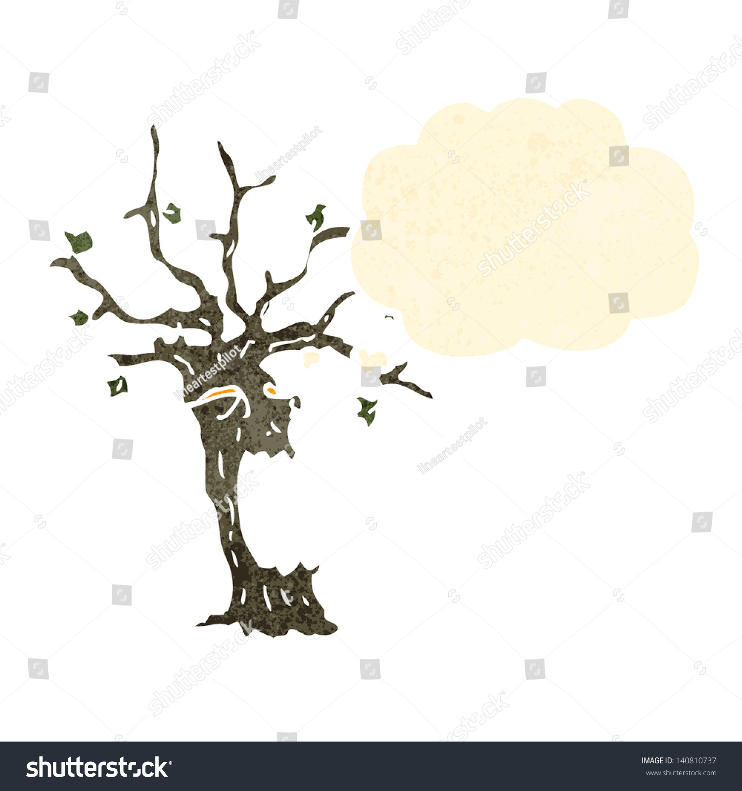 Cartoon Spooky Tree Stock Vector (Royalty Free) 140810737 | Shutterstock