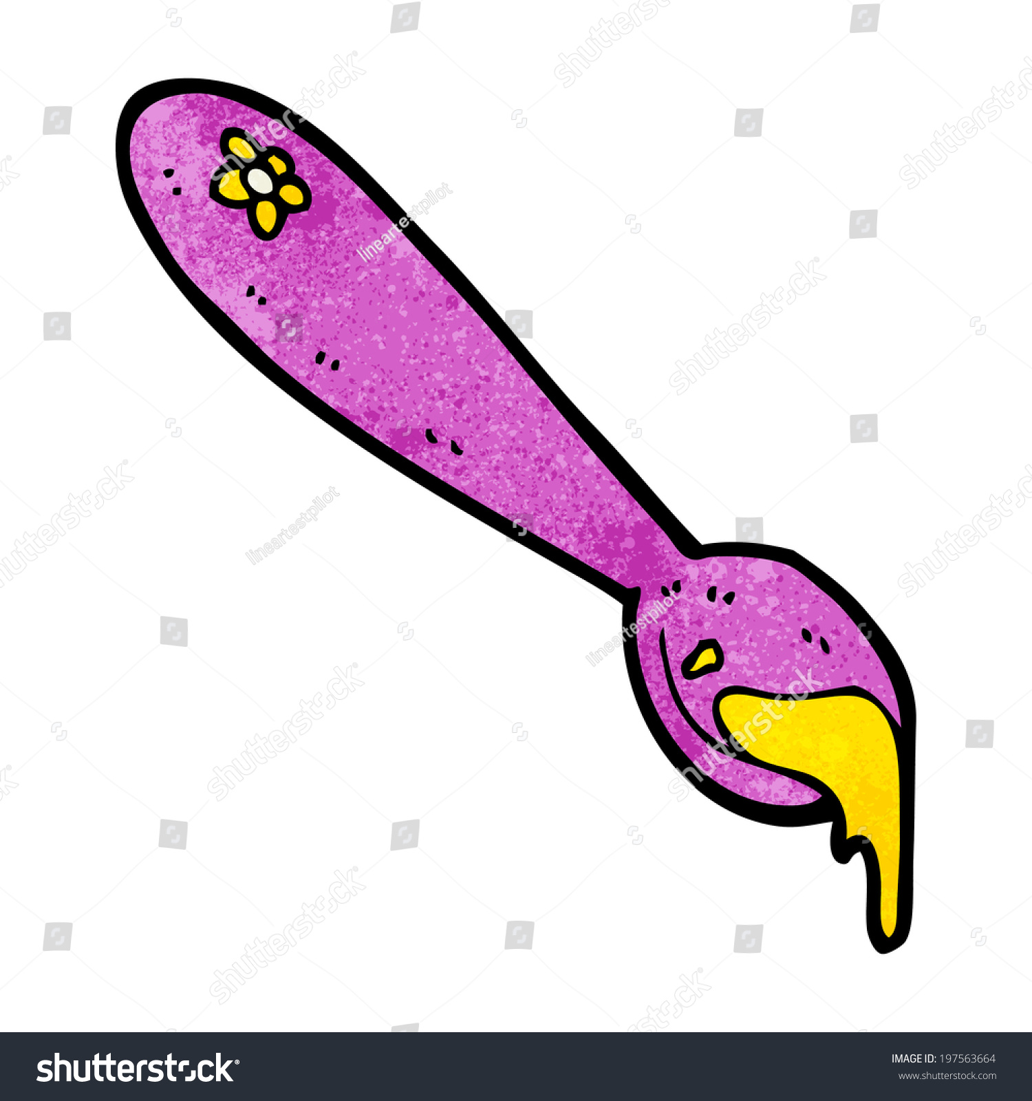 Cartoon Spoon Stock Vector (Royalty Free) 197563664 | Shutterstock
