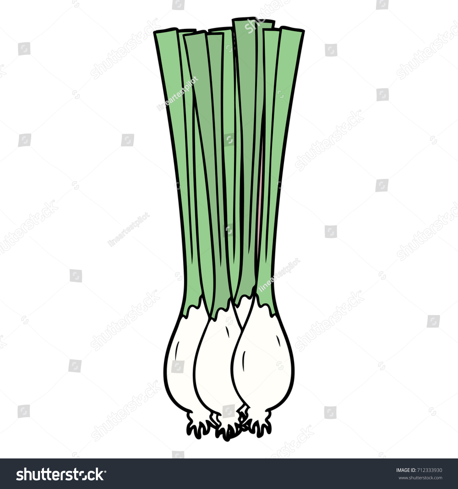 Cartoon Spring Onions Stock Vector (Royalty Free) 712333930