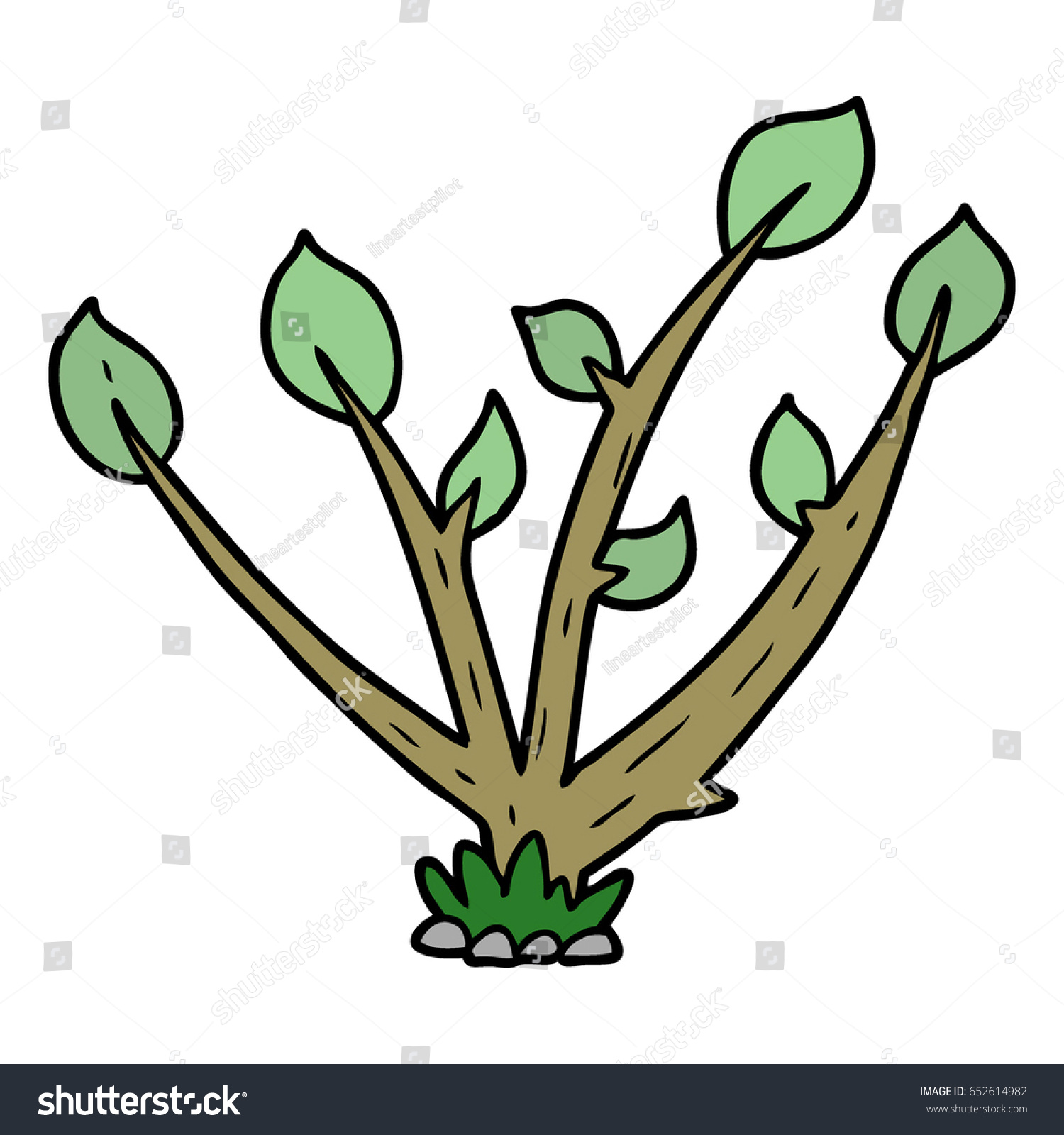 Cartoon Sprouting Plant Stock Vector (Royalty Free) 652614982