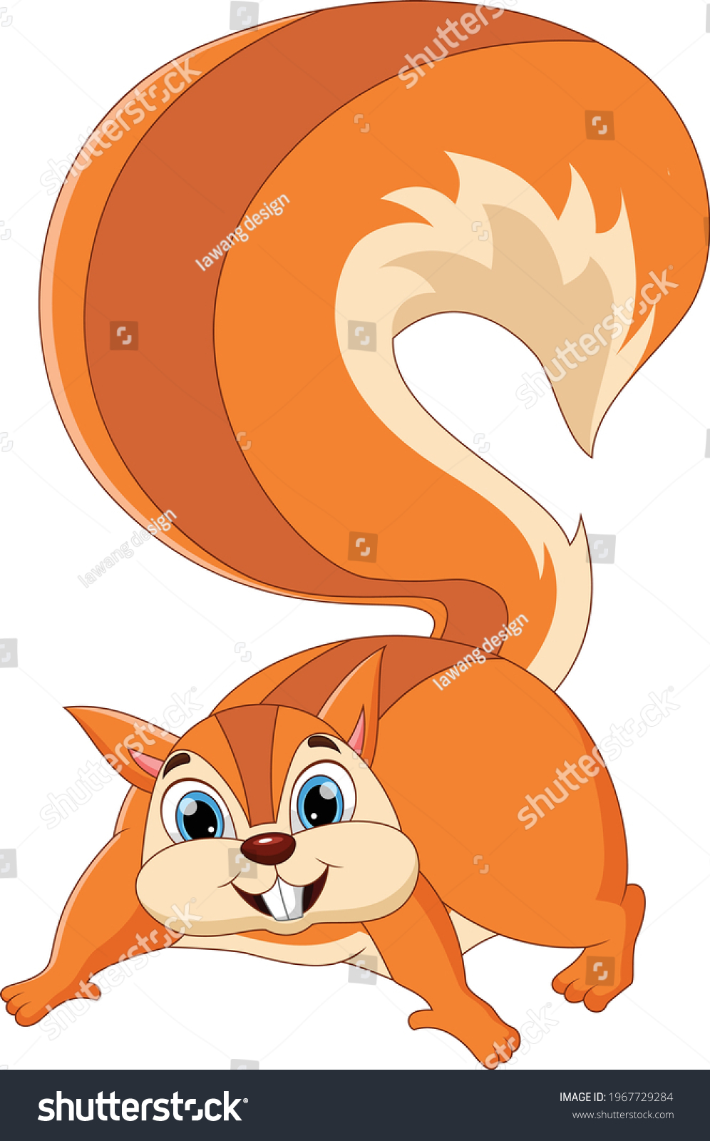 Cartoon Squirrel Posing Smile Stock Vector (Royalty Free) 1967729284 ...