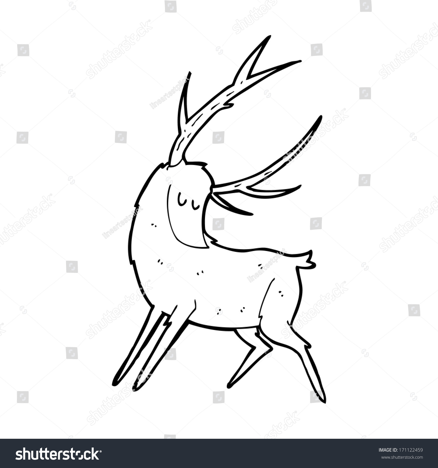 Cartoon Stag Stock Vector (Royalty Free) 171122459