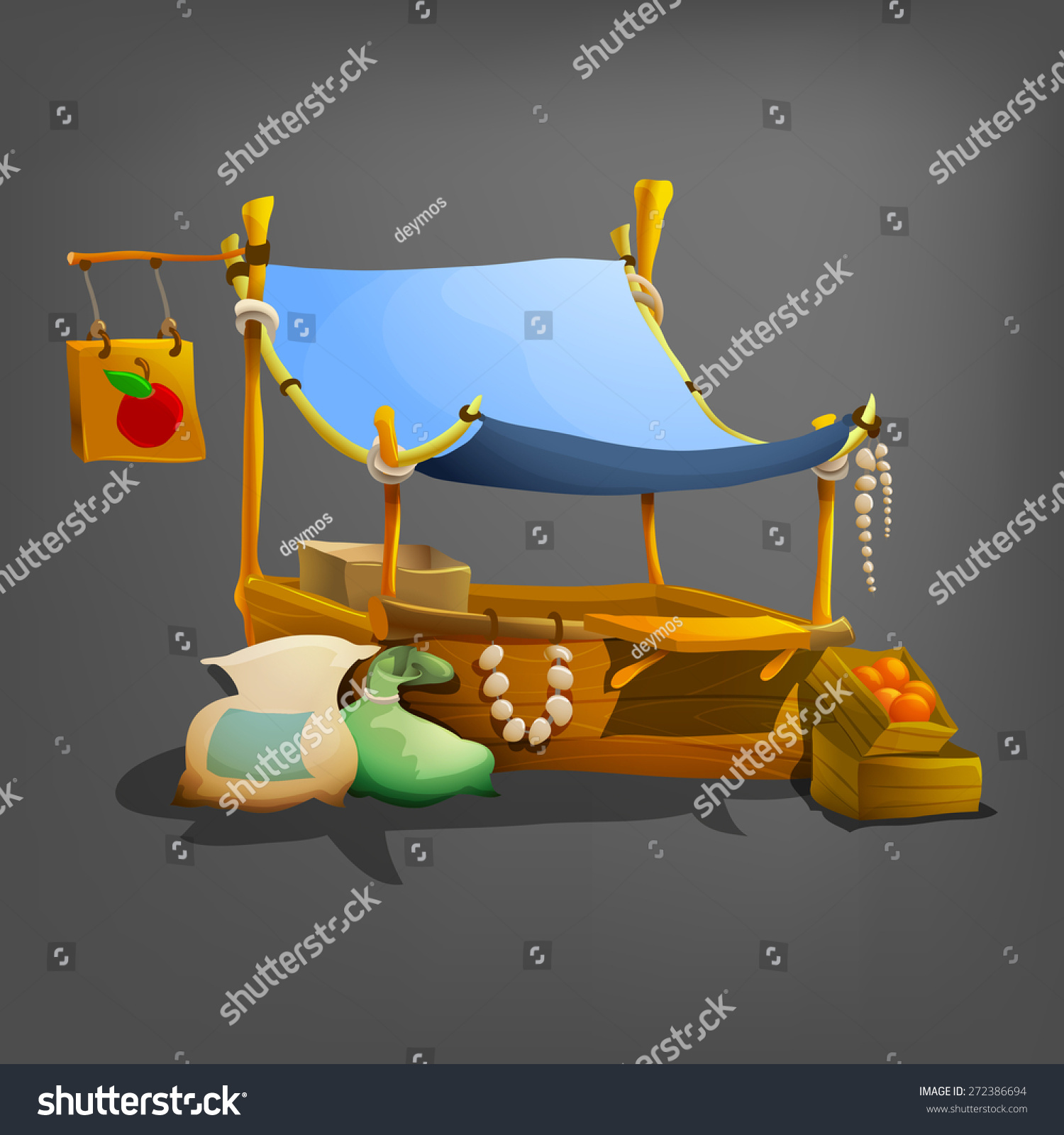 Cartoon Stall Vector Illustration Stock Vector (Royalty Free) 272386694 ...