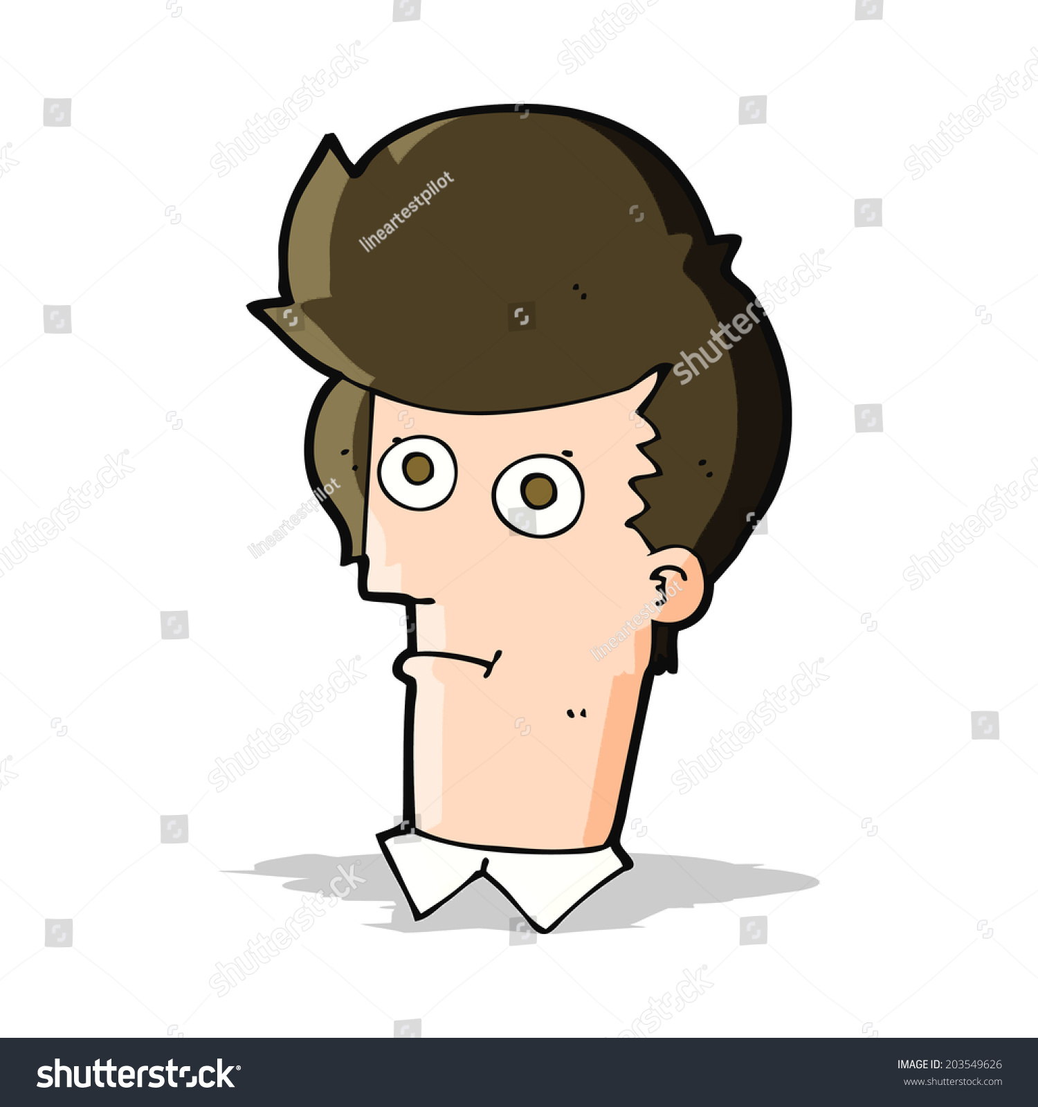 Cartoon Staring Face Stock Vector (Royalty Free) 203549626 | Shutterstock