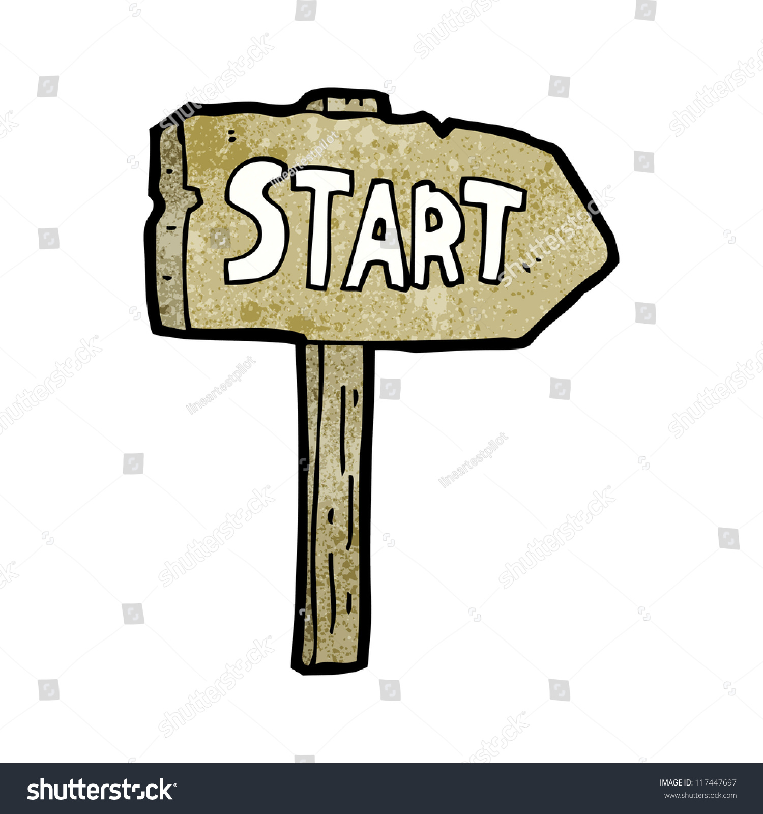 Cartoon Start Sign Stock-Vektorgrafik (Lizenzfrei) 117447697 – Shutterstock