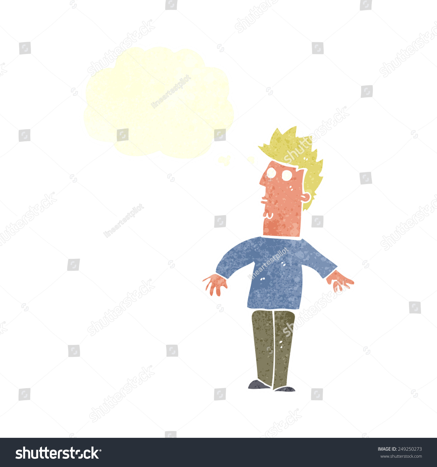 Cartoon Startled Man Stock Vector (Royalty Free) 249250273 | Shutterstock