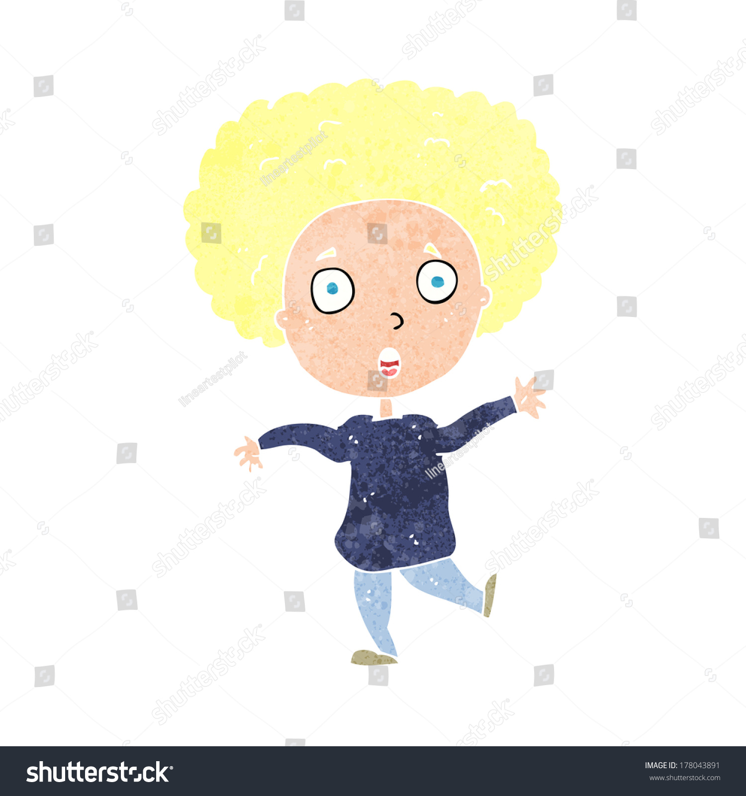 Cartoon Startled Person Stock Vector (Royalty Free) 178043891