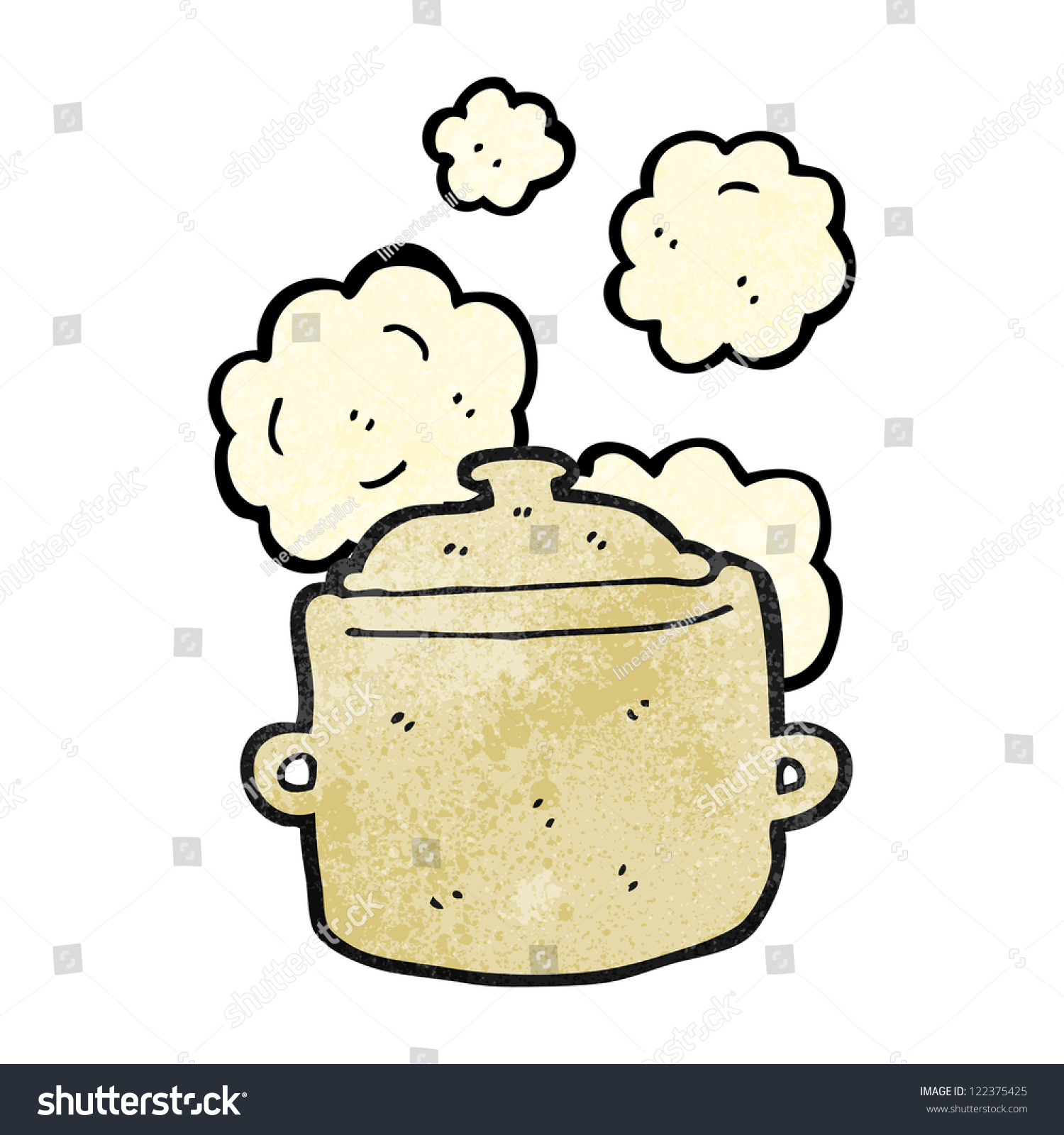 Cartoon Stew Pot Stock Vector Illustration 122375425 : Shutterstock