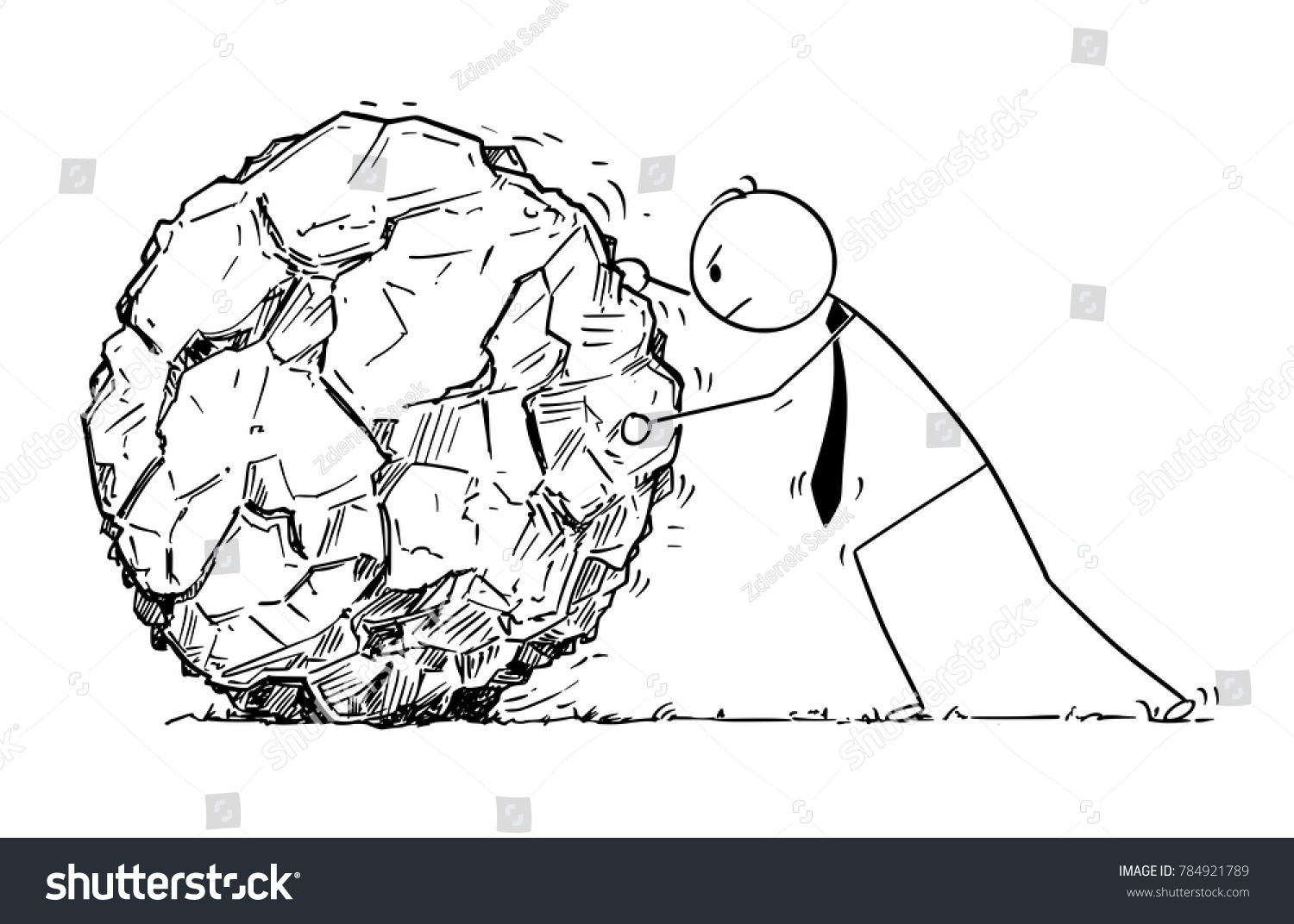 Cartoon Stick Man Drawing Conceptual Illustration Vector De Stock Libre De Regalías 784921789