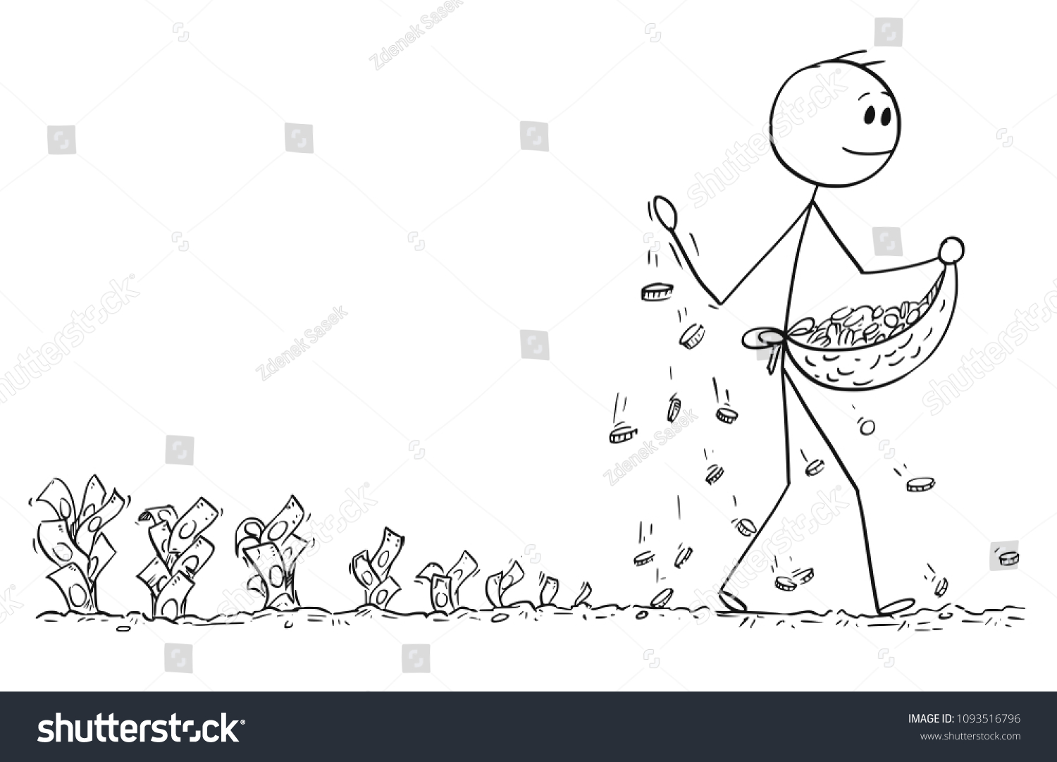 Cartoon Stick Man Drawing Conceptual Illustration Vector De Stock
