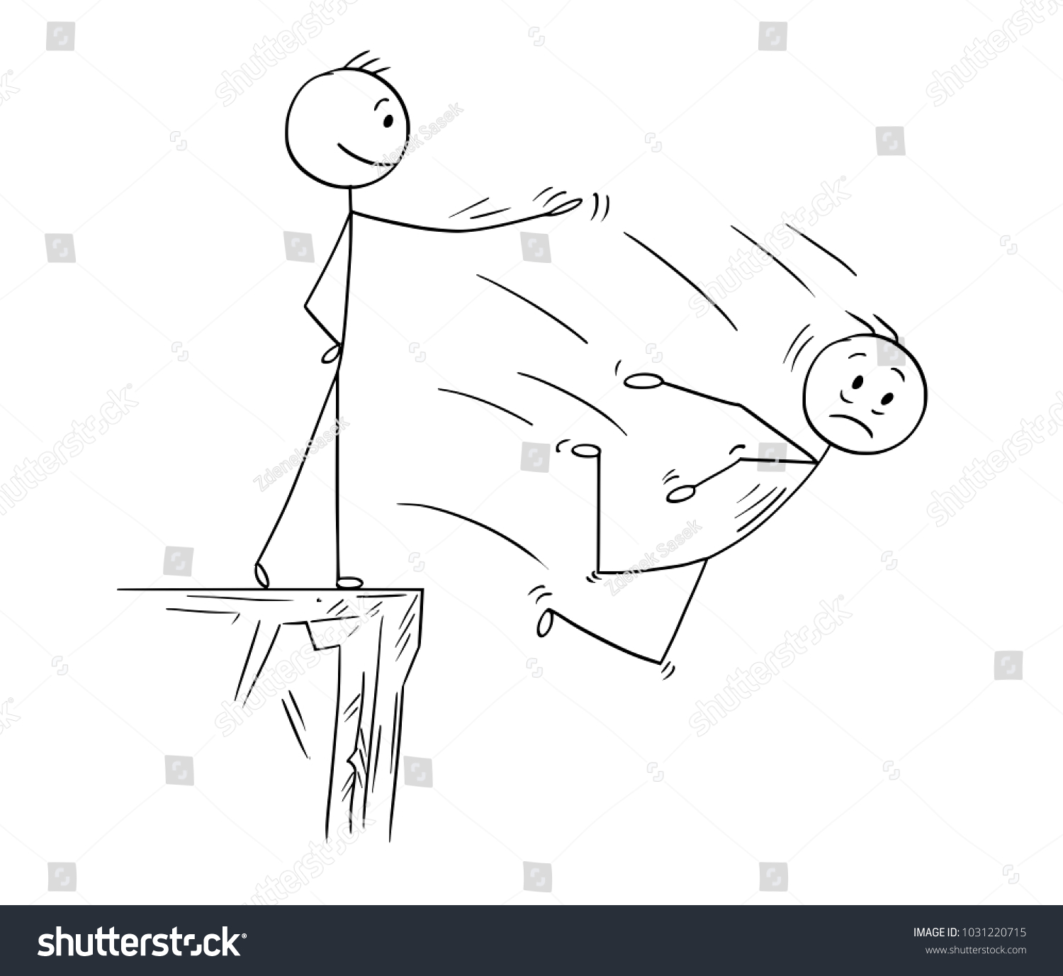 Vektor Stok Cartoon Stick Man Drawing Conceptual Illustration Tanpa Royalti 1031220715