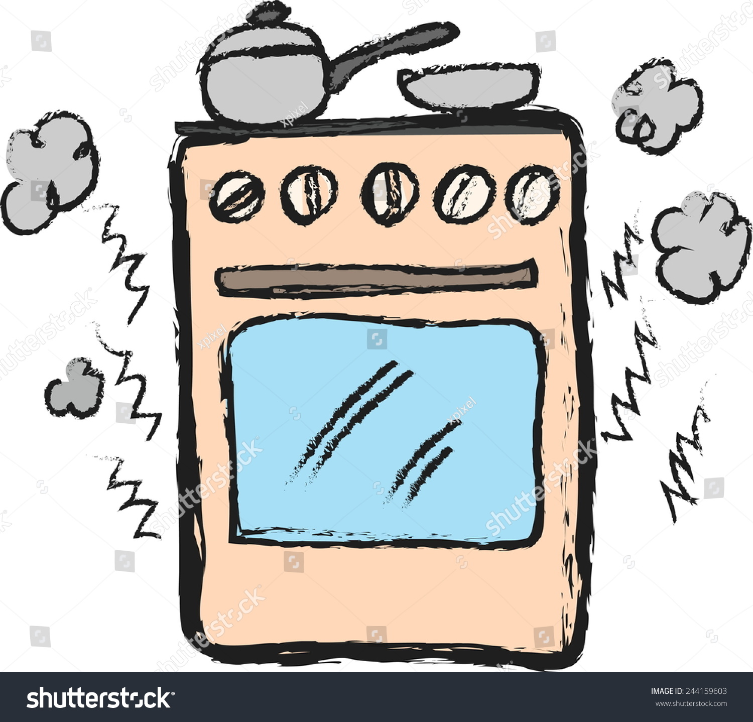 Cartoon Stove Vector Design Element Stock Vector (Royalty Free ...