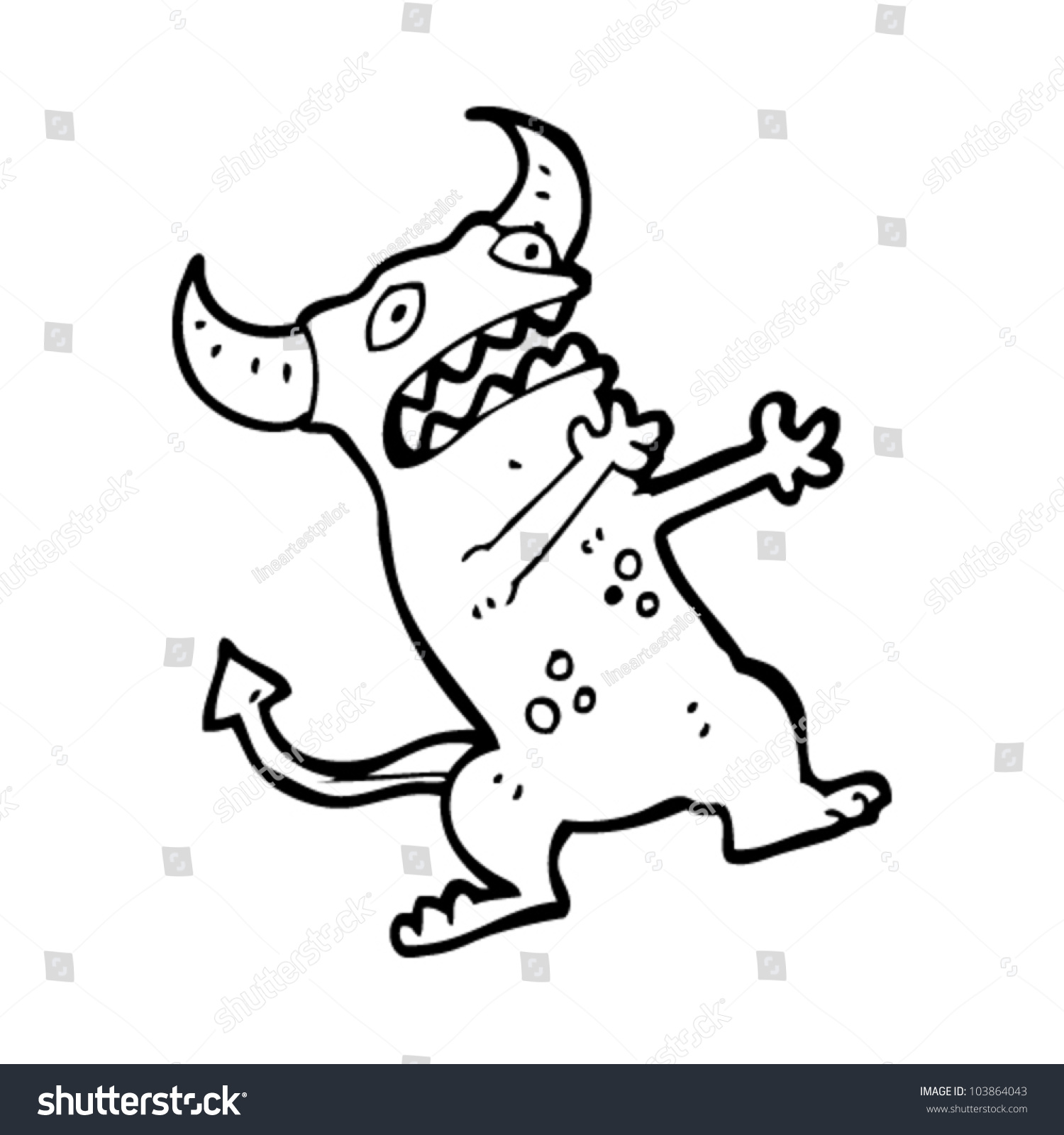 Cartoon Stressed Demon Stock Vector (Royalty Free) 103864043 | Shutterstock