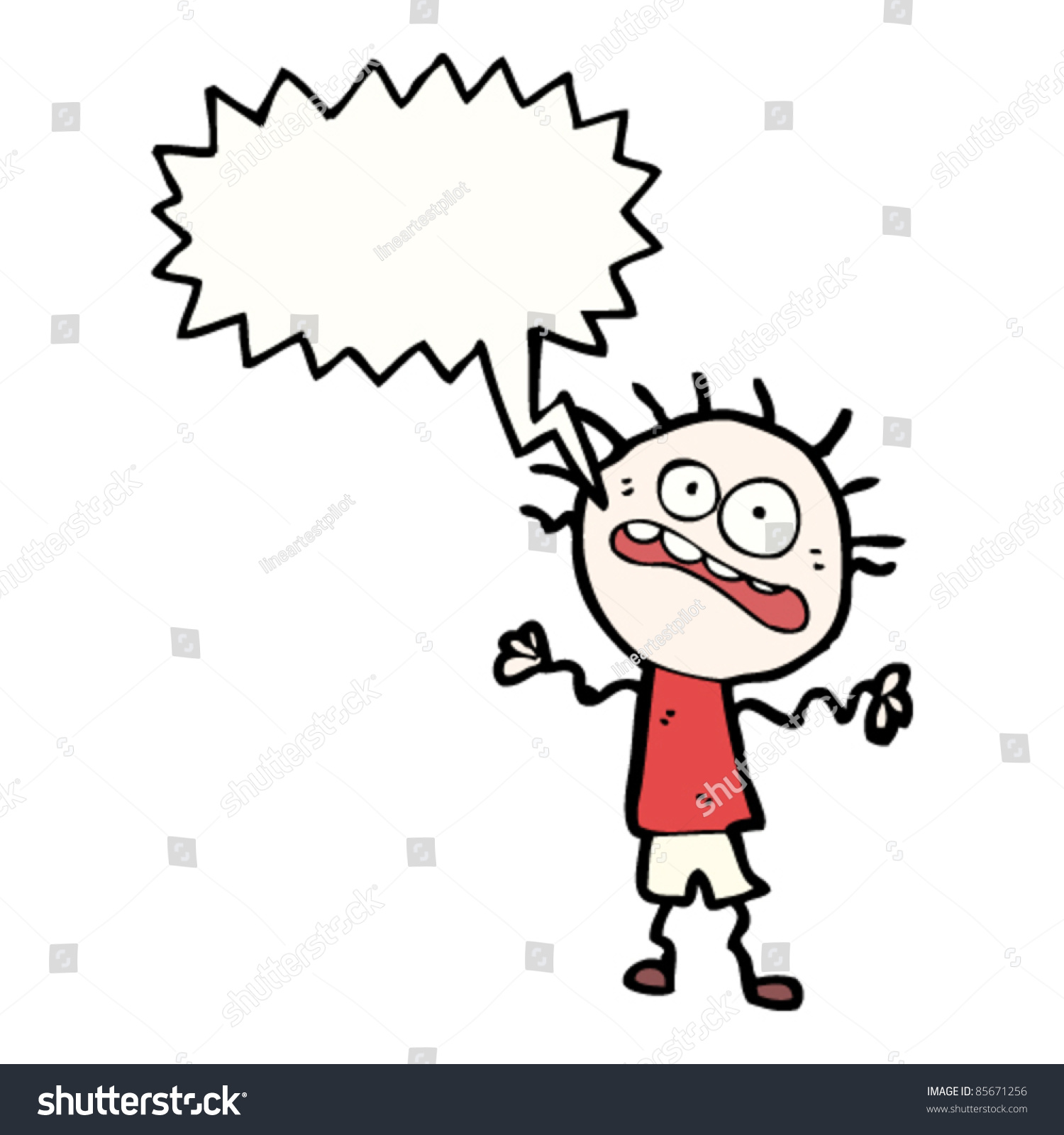 Cartoon Stressed Doodle Man Shouting: เวกเตอร์สต็อก (ปลอดค่าลิขสิทธิ์ ...