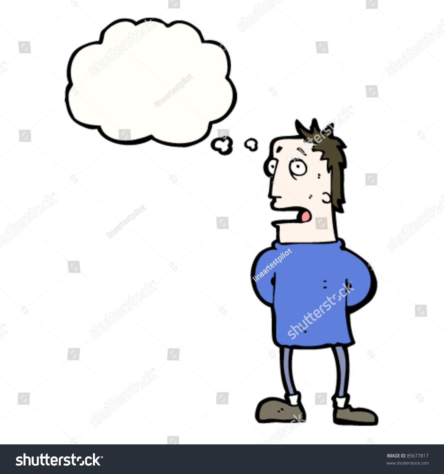 Cartoon Stressed Man Remembering Stock Vector (Royalty Free) 85677817 ...