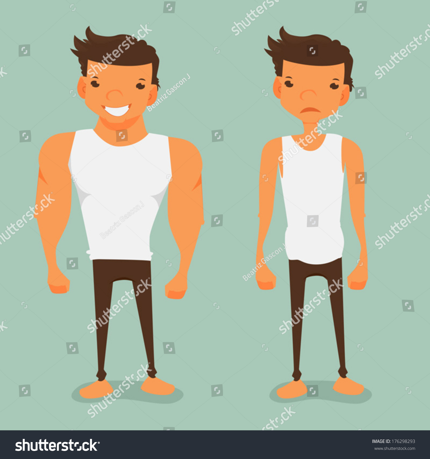 Cartoon Strongman Stock Vector (Royalty Free) 176298293