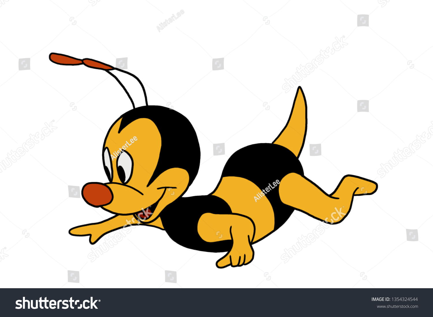 Cartoon Style Bee Stock Vector (Royalty Free) 1354324544 | Shutterstock