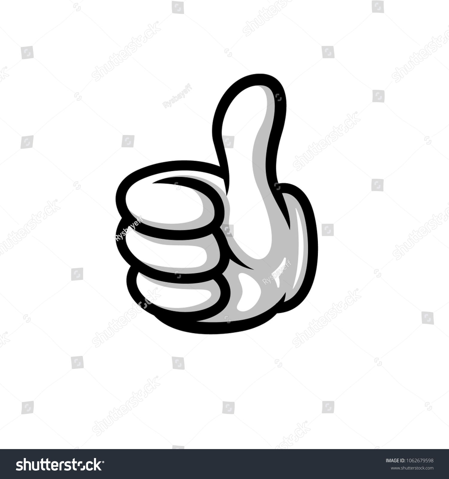 Cartoon Style Hand Vector Illustrations Shadows Stock Vector (Royalty ...