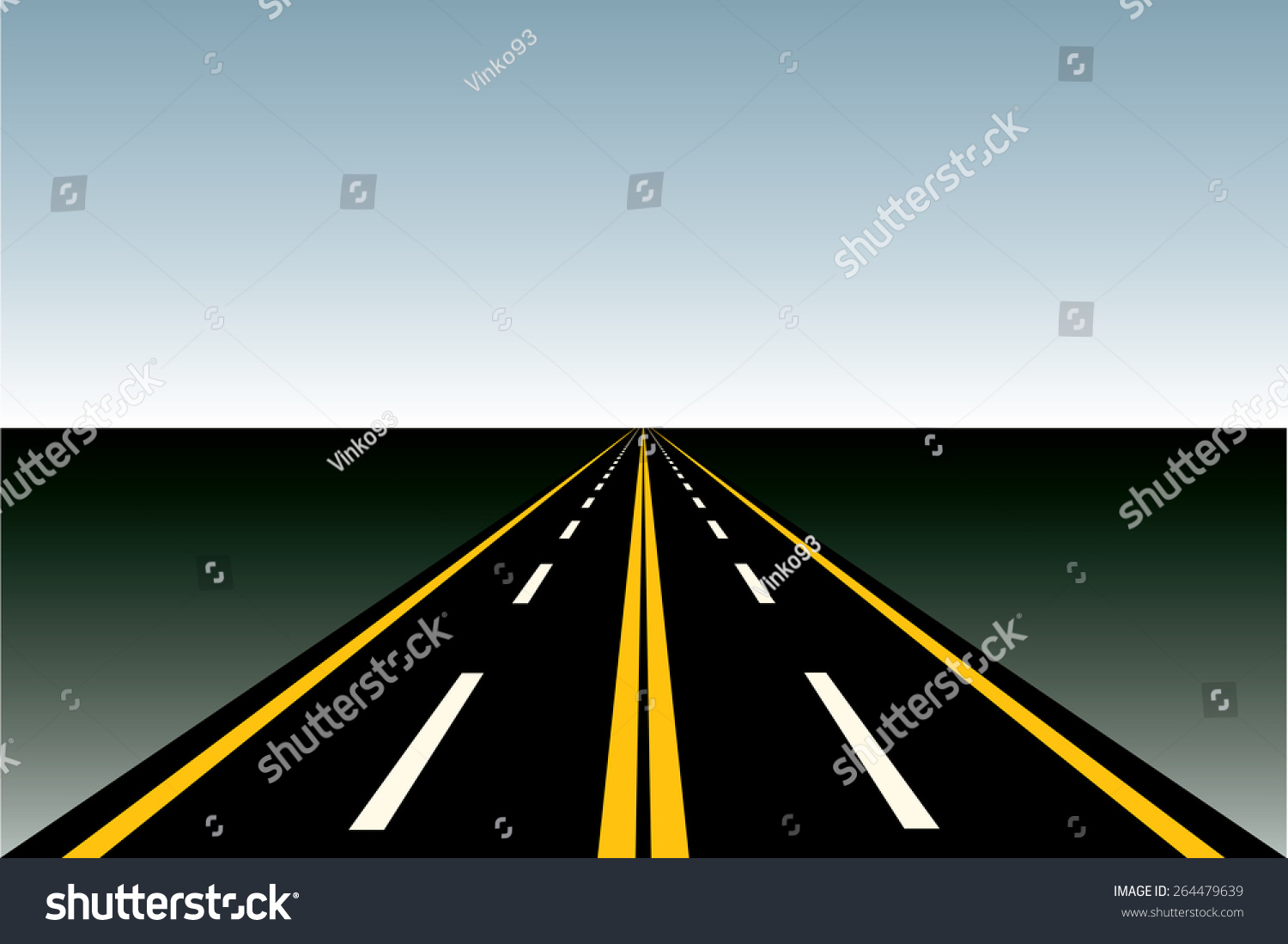 Cartoon Style Road Vector Background: vector de stock (libre de ...