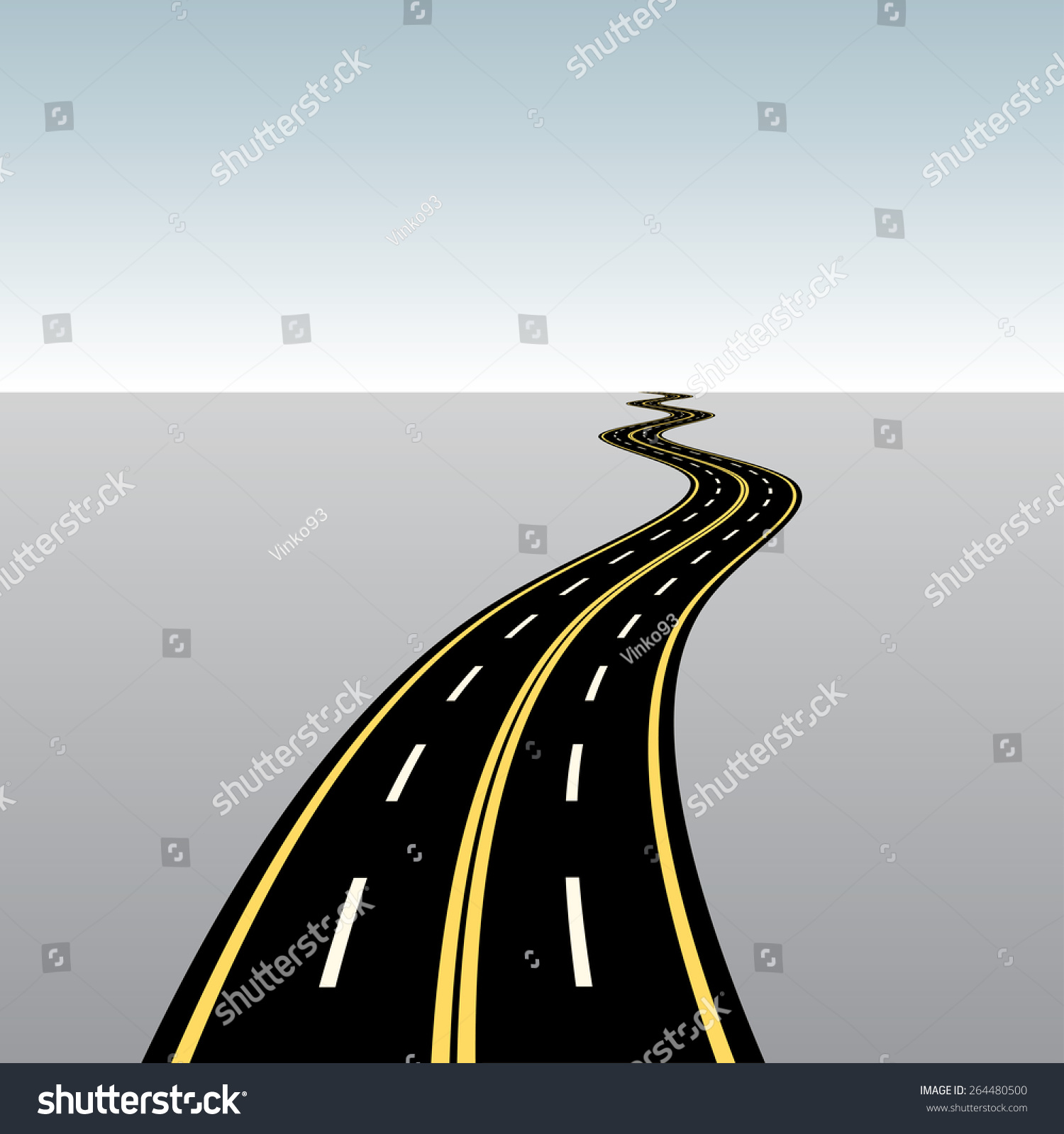 Cartoon Style Road Vector Background Stock Vector (Royalty Free ...