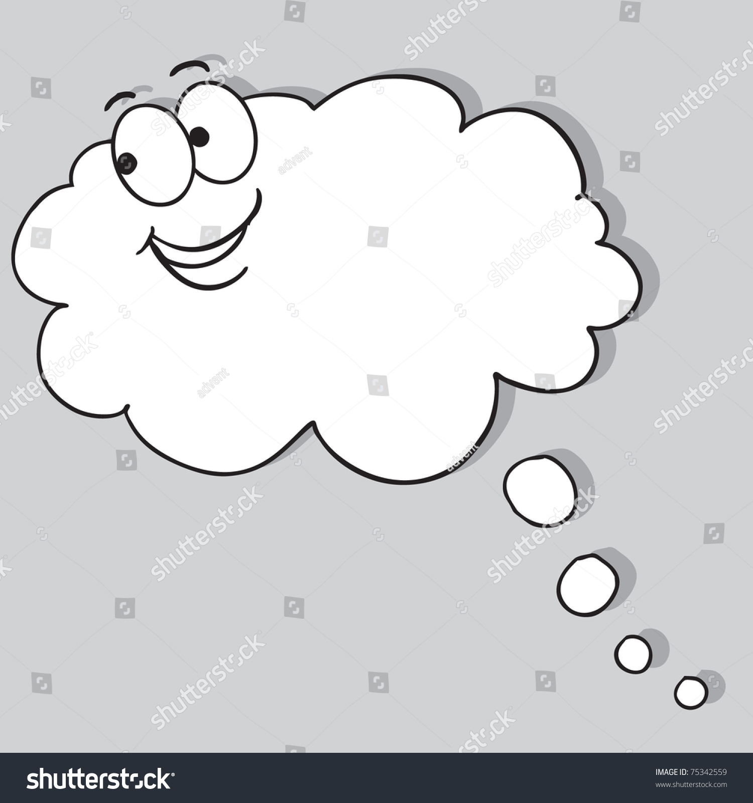 Cartoon Style "Thought Bubble" Stock Vector Illustration 75342559 ...