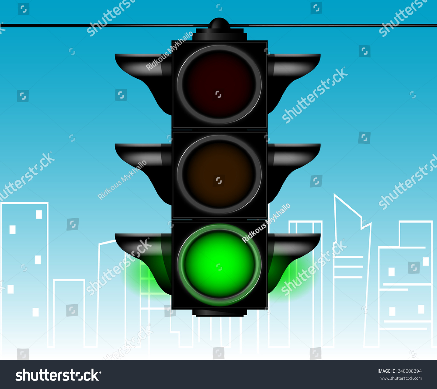 Cartoon Style Traffic Light Vector Illustration 스톡 벡터(로열티 프리) 248008294 ...