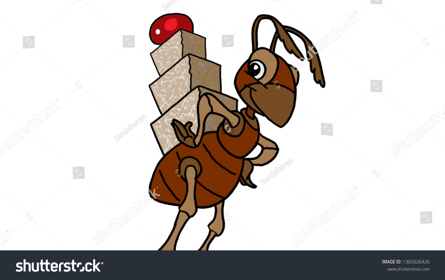 Cartoon Style Worker Ant Stock Vector (Royalty Free) 1365026426 ...