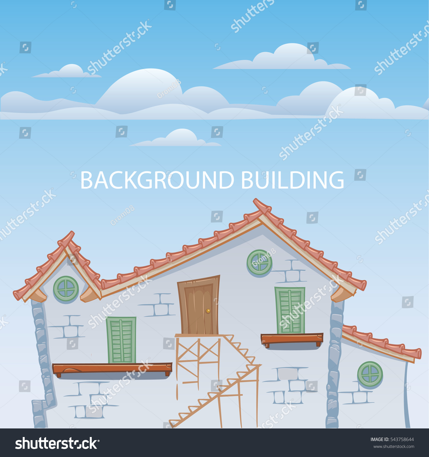 Cartoon Styled House Vector Illustration Stock Vector (Royalty Free ...