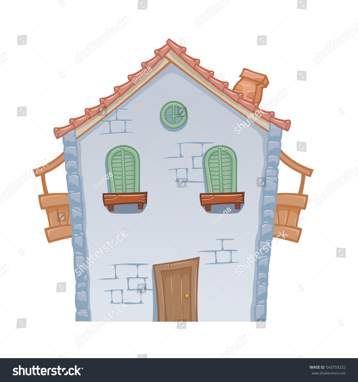 Cartoon Styled House Vector Illustration Stock Vector (Royalty Free ...