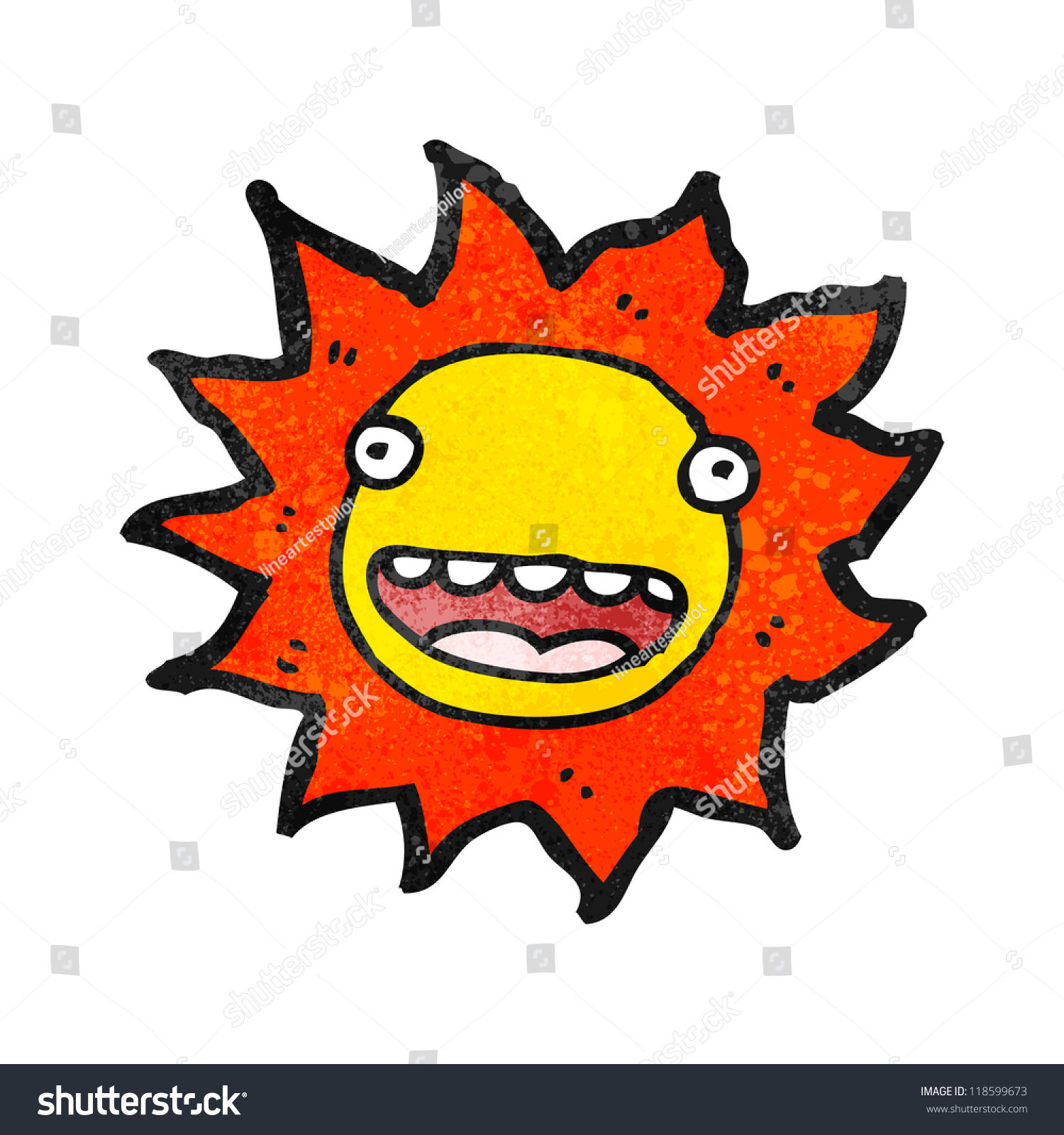 Cartoon Sun Stock Vector (Royalty Free) 118599673 | Shutterstock