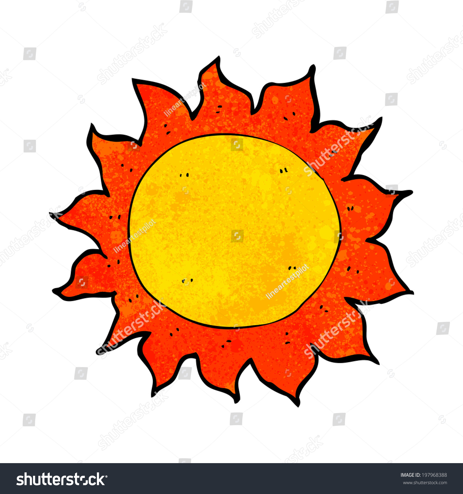 Cartoon Sun Stock Vector (Royalty Free) 197968388 | Shutterstock