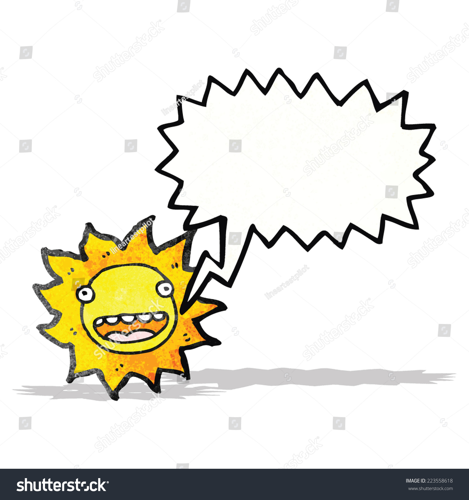 Cartoon Sun Stock Vector (Royalty Free) 223558618