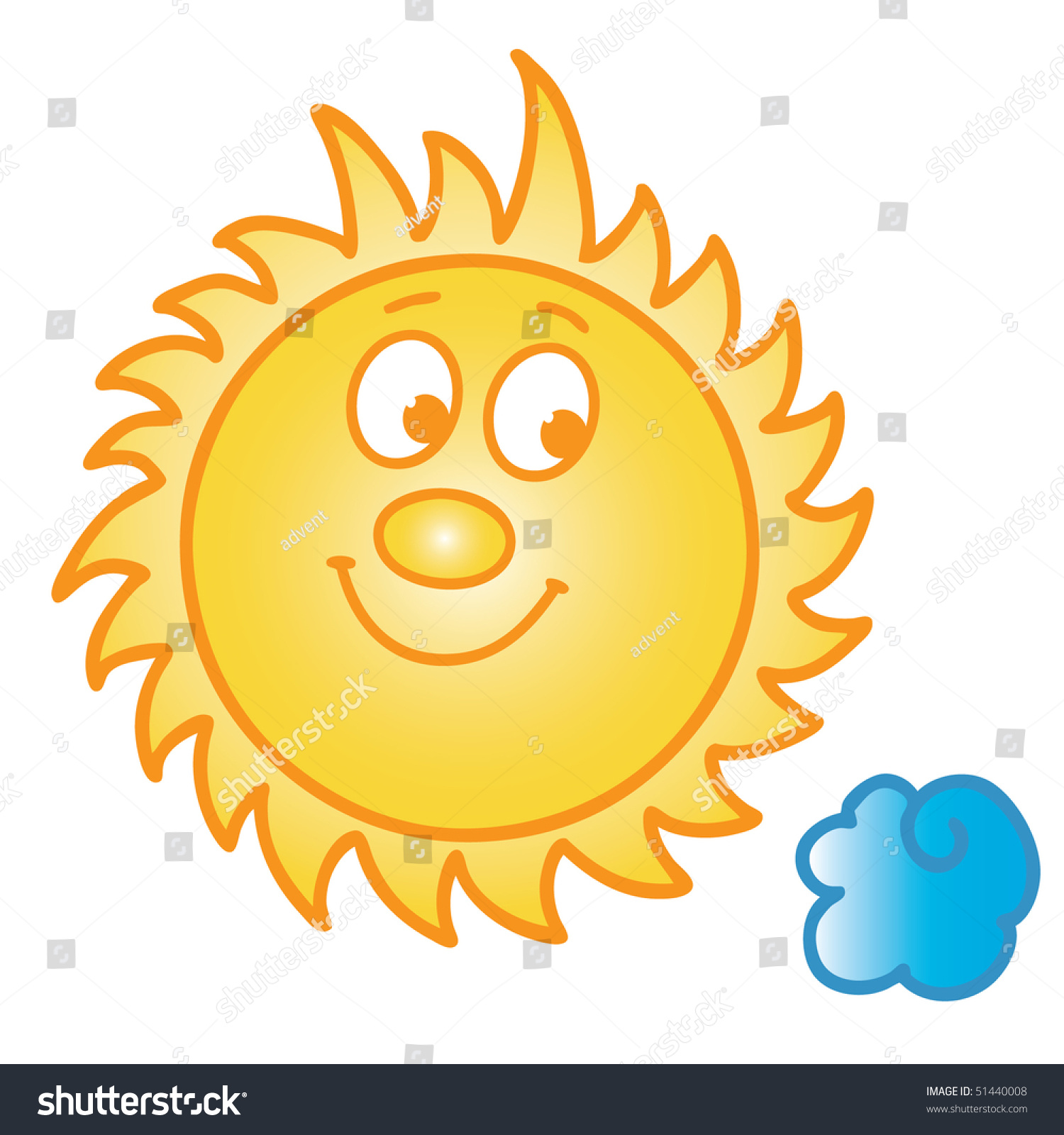 Cartoon Sun Stock Vector (Royalty Free) 51440008 | Shutterstock